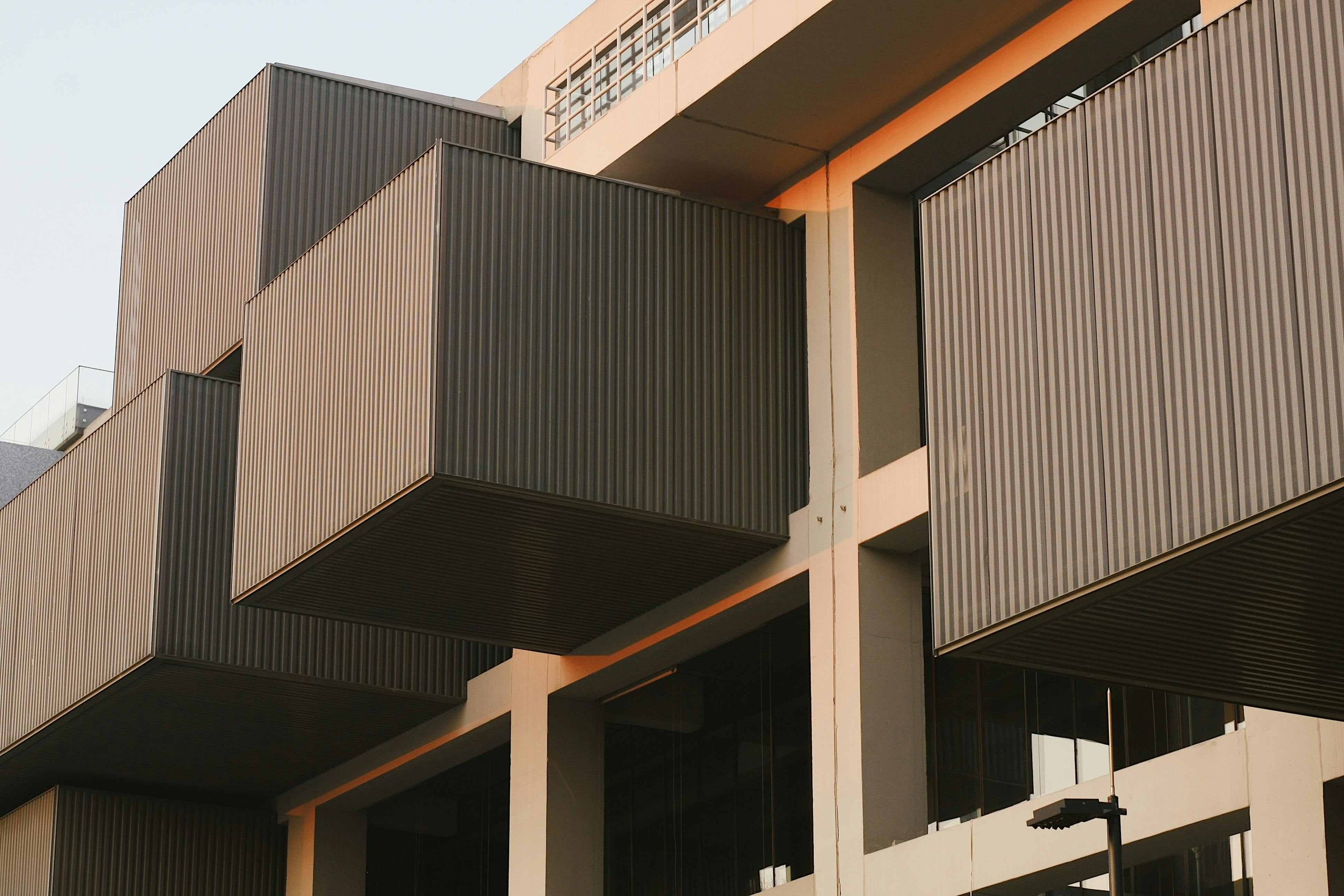 Gray Blocks on Building Wall · Free Stock Photo