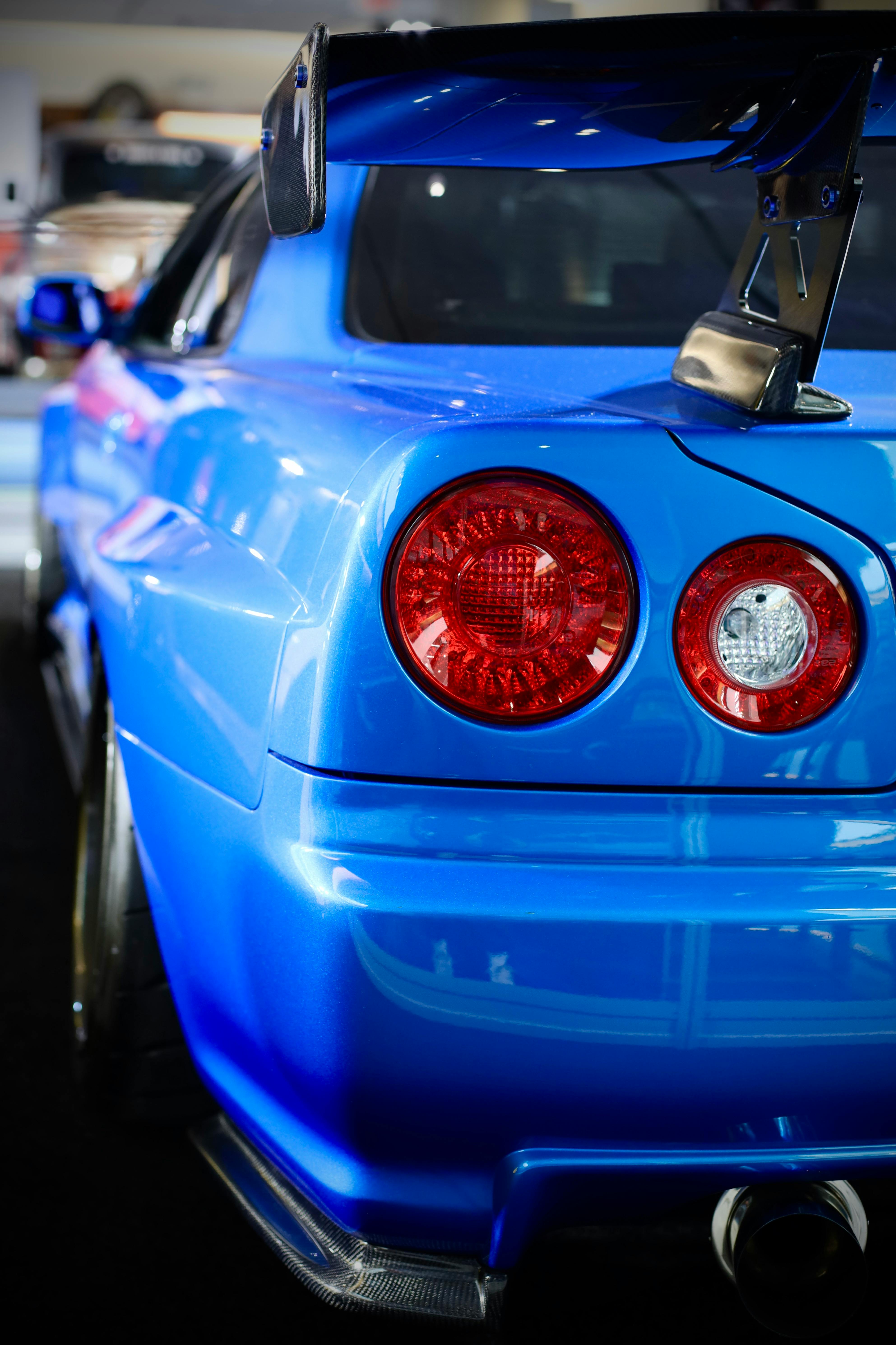 Back View of a Gray Nissan Skyline · Free Stock Photo