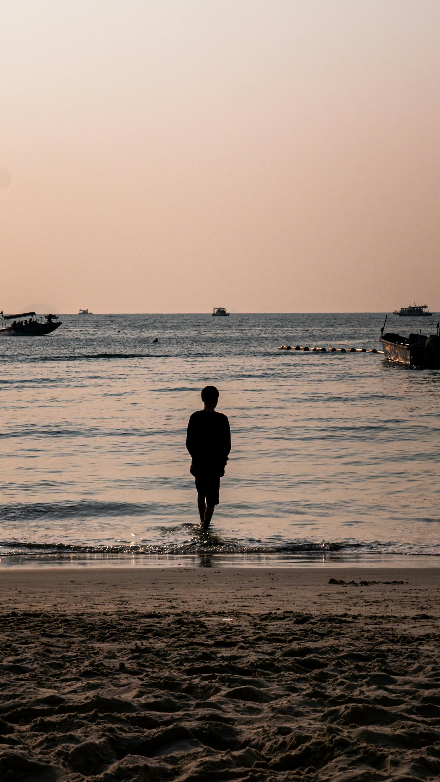 Person Wading in the Sea · Free Stock Photo