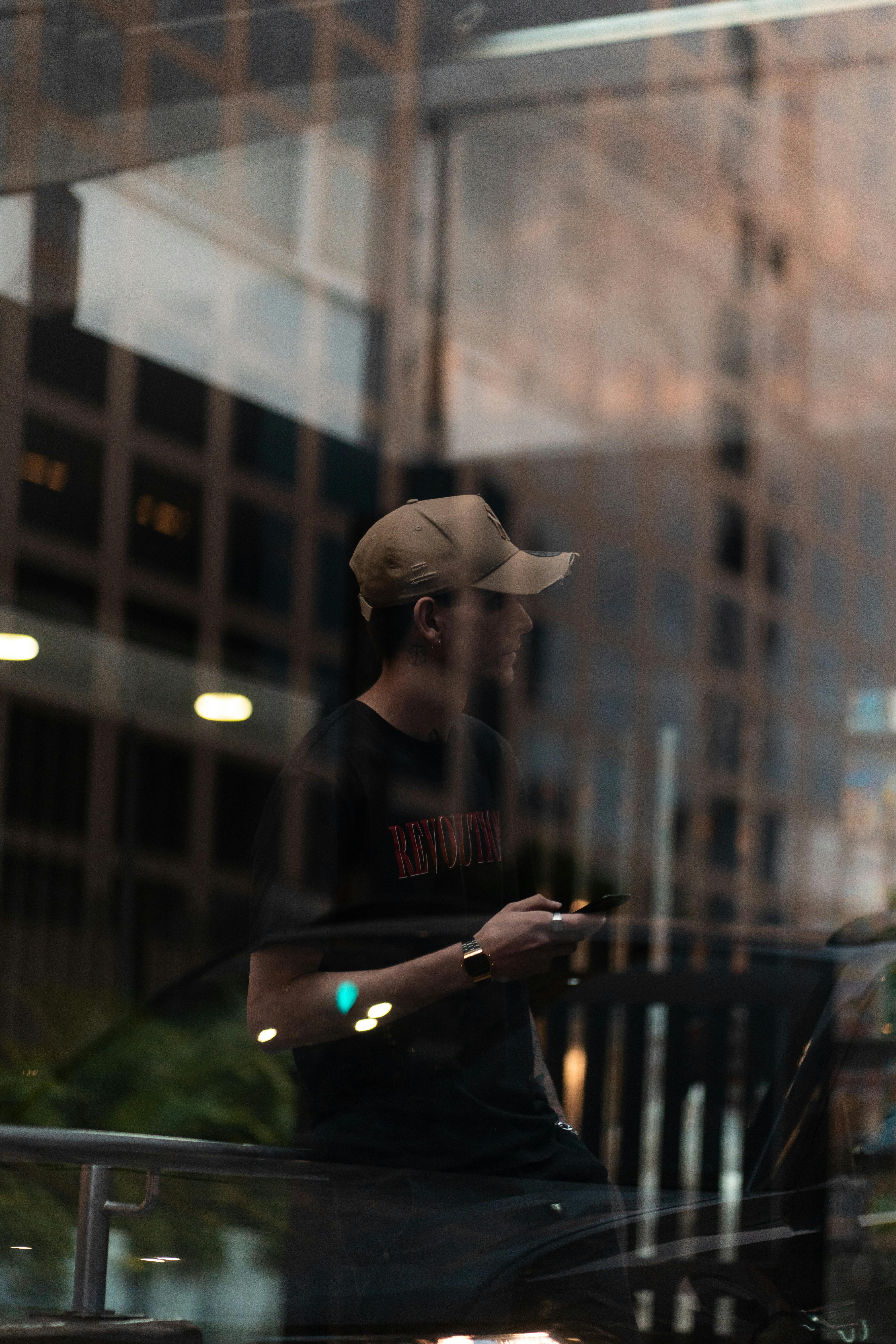 Man behind Window · Free Stock Photo