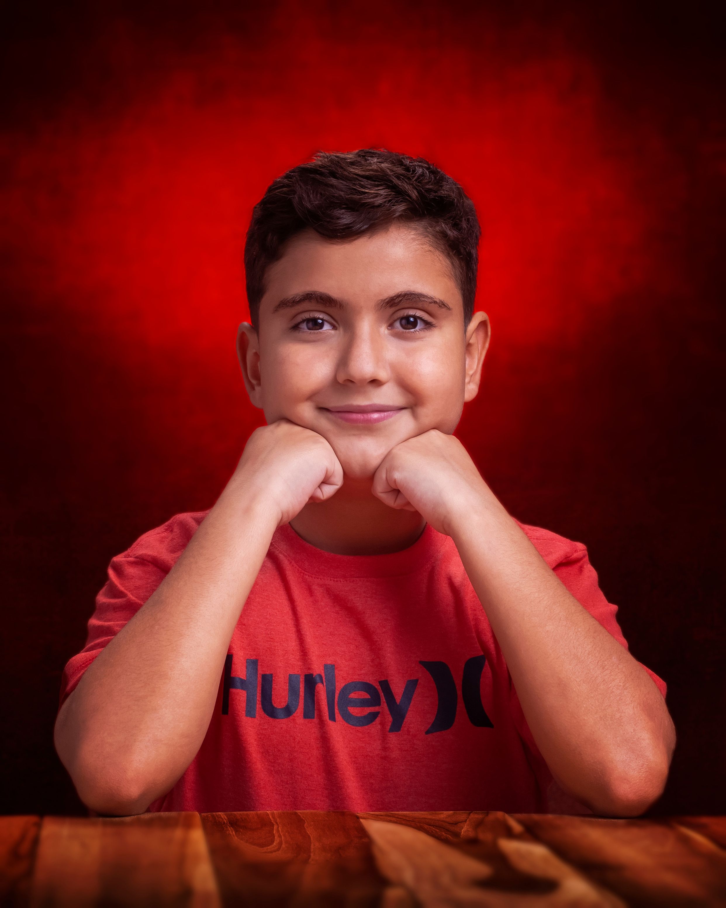 Boy Posing on Red Background · Free Stock Photo