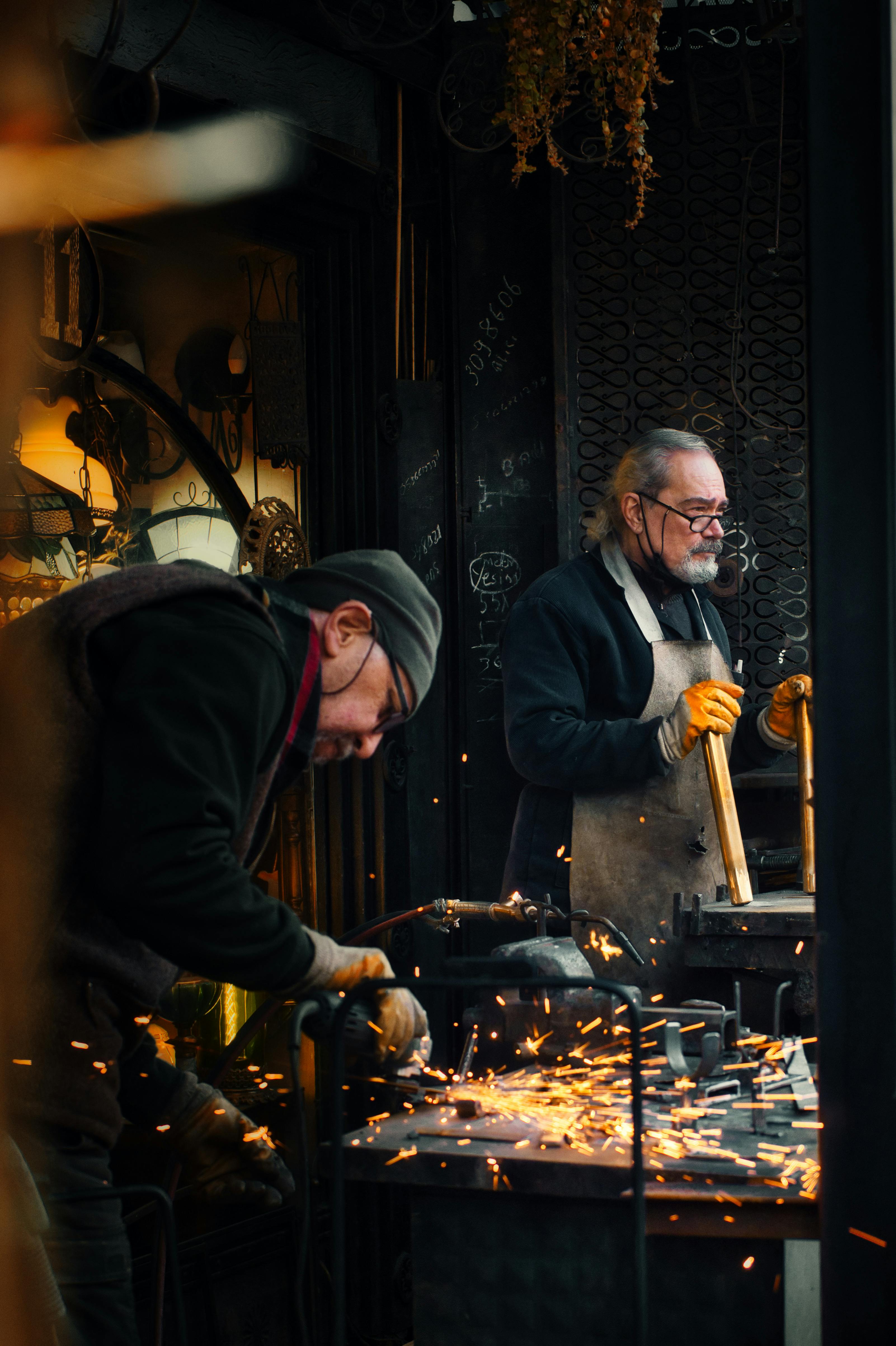 Artisans Working in Town · Free Stock Photo