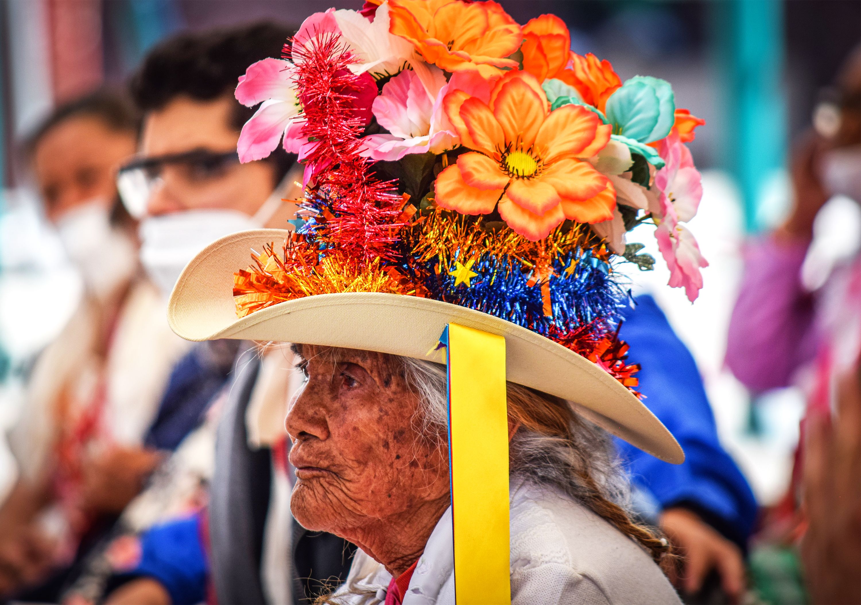 Woman Wearing Hat with Flowers · Free Stock Photo