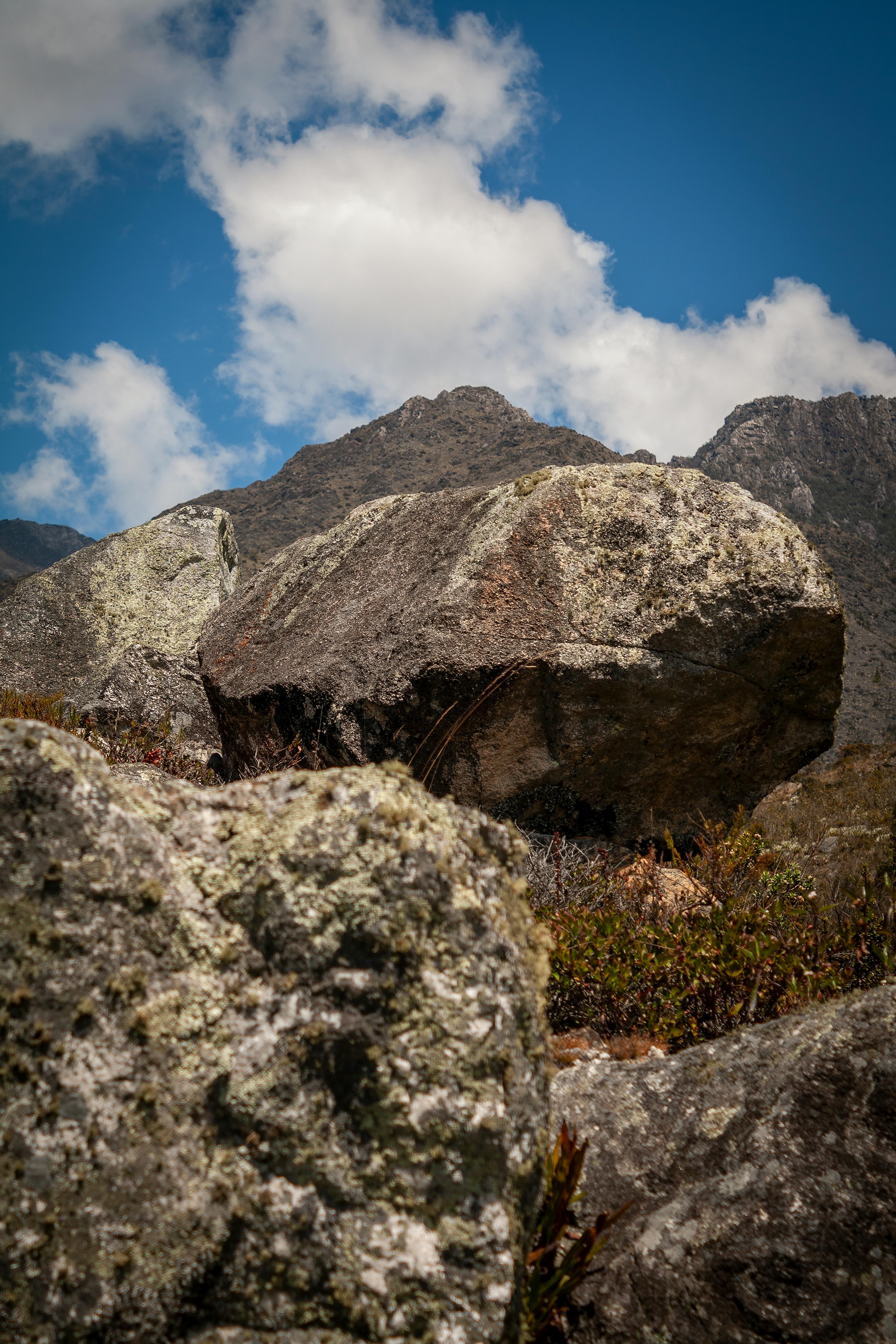 Rocky Landscape with a Huge Boulder · Free Stock Photo