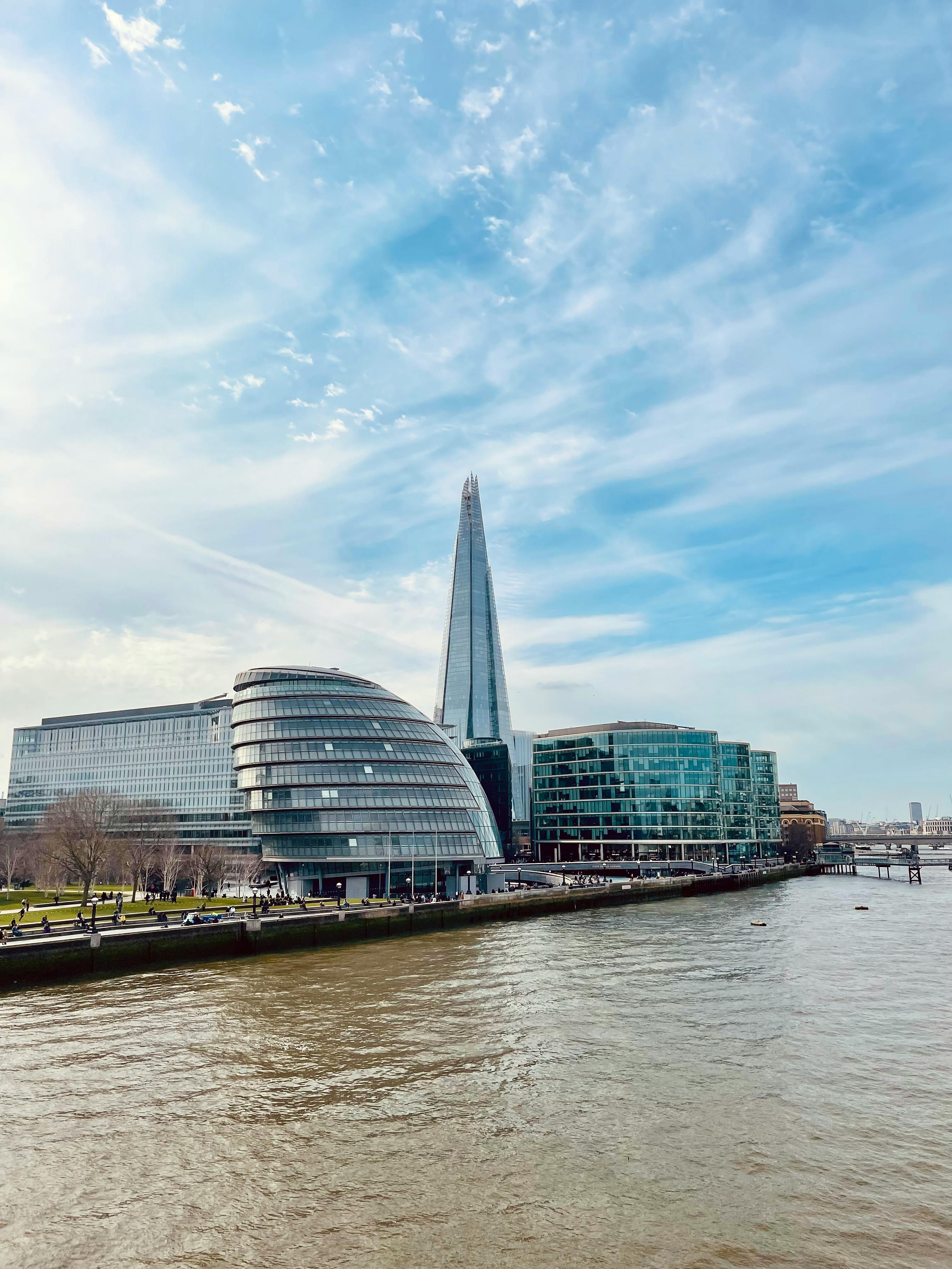 The Shard Among Other Building of London Illuminated at Night, England ...