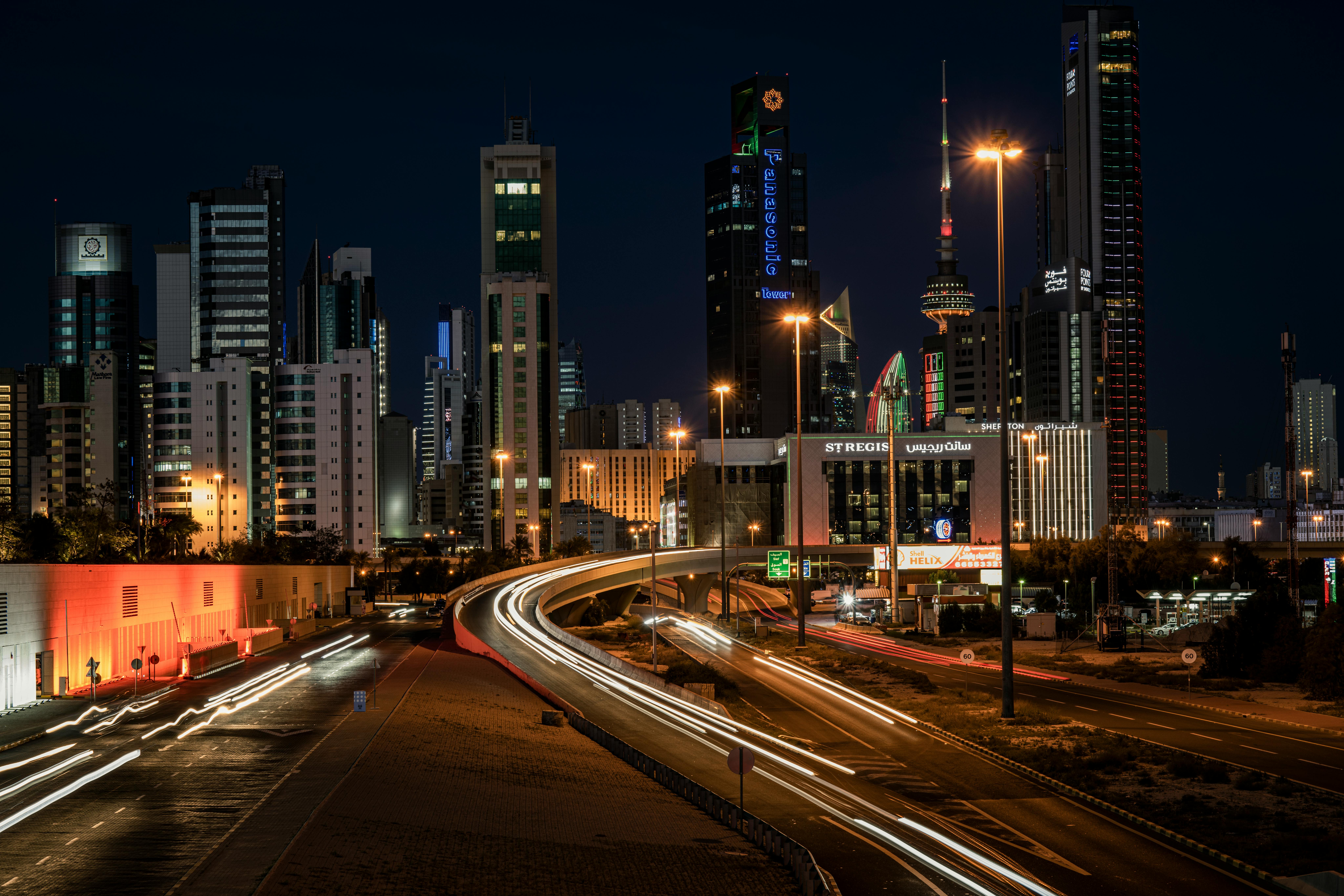 Kuwait Downtown at Night · Free Stock Photo