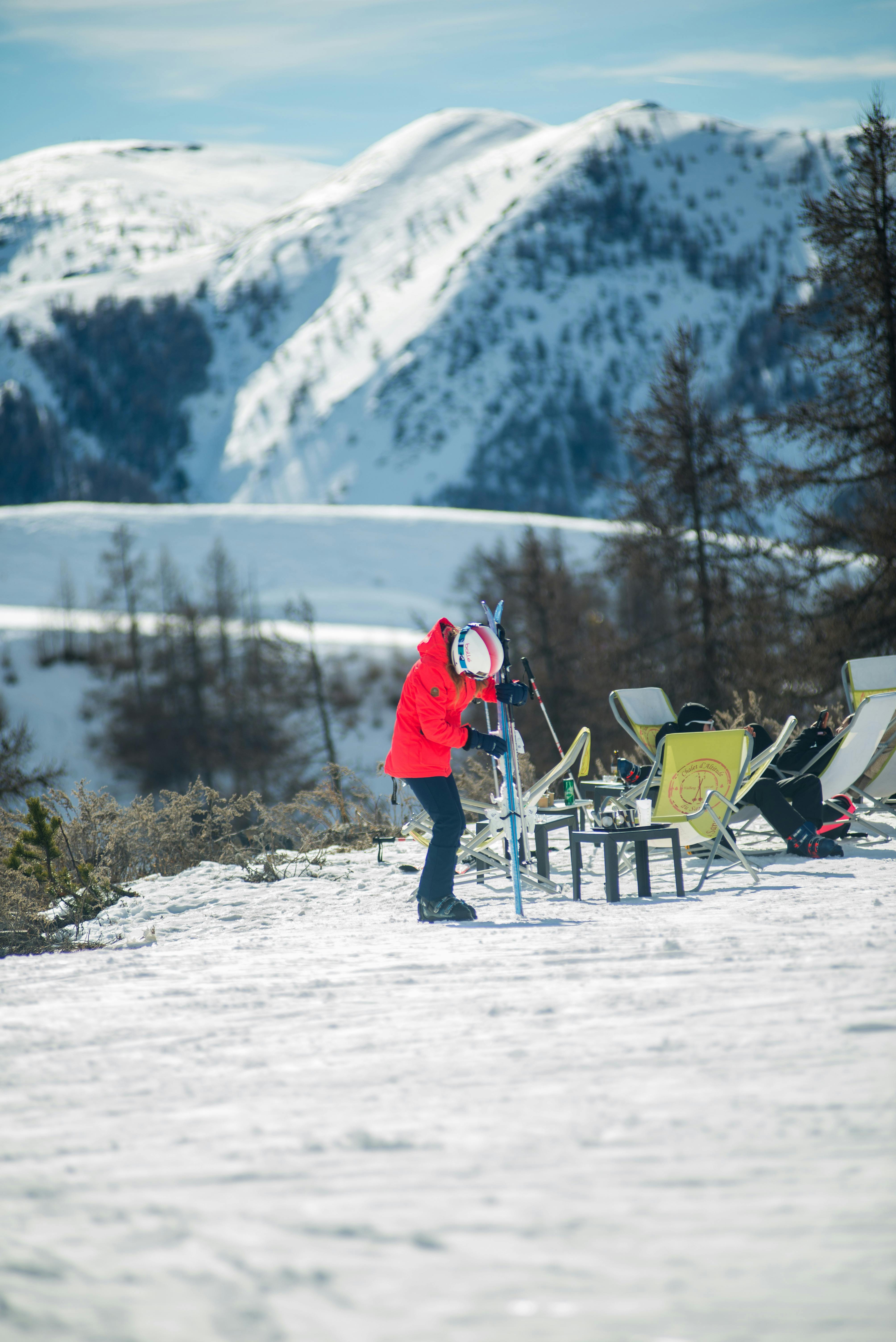 Person Standing on Ski Slope · Free Stock Photo