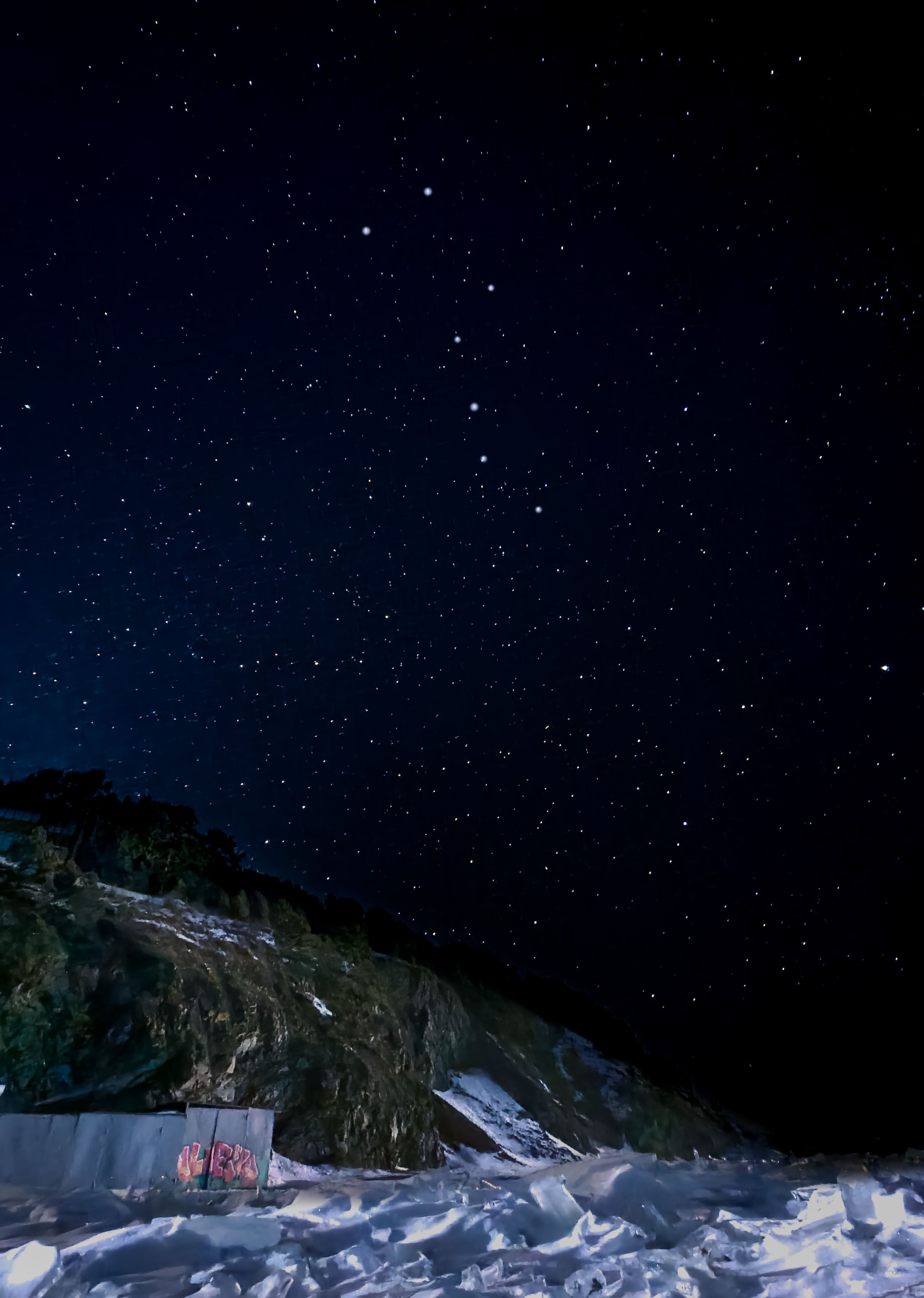 Starry Sky over a Hill at Night · Free Stock Photo