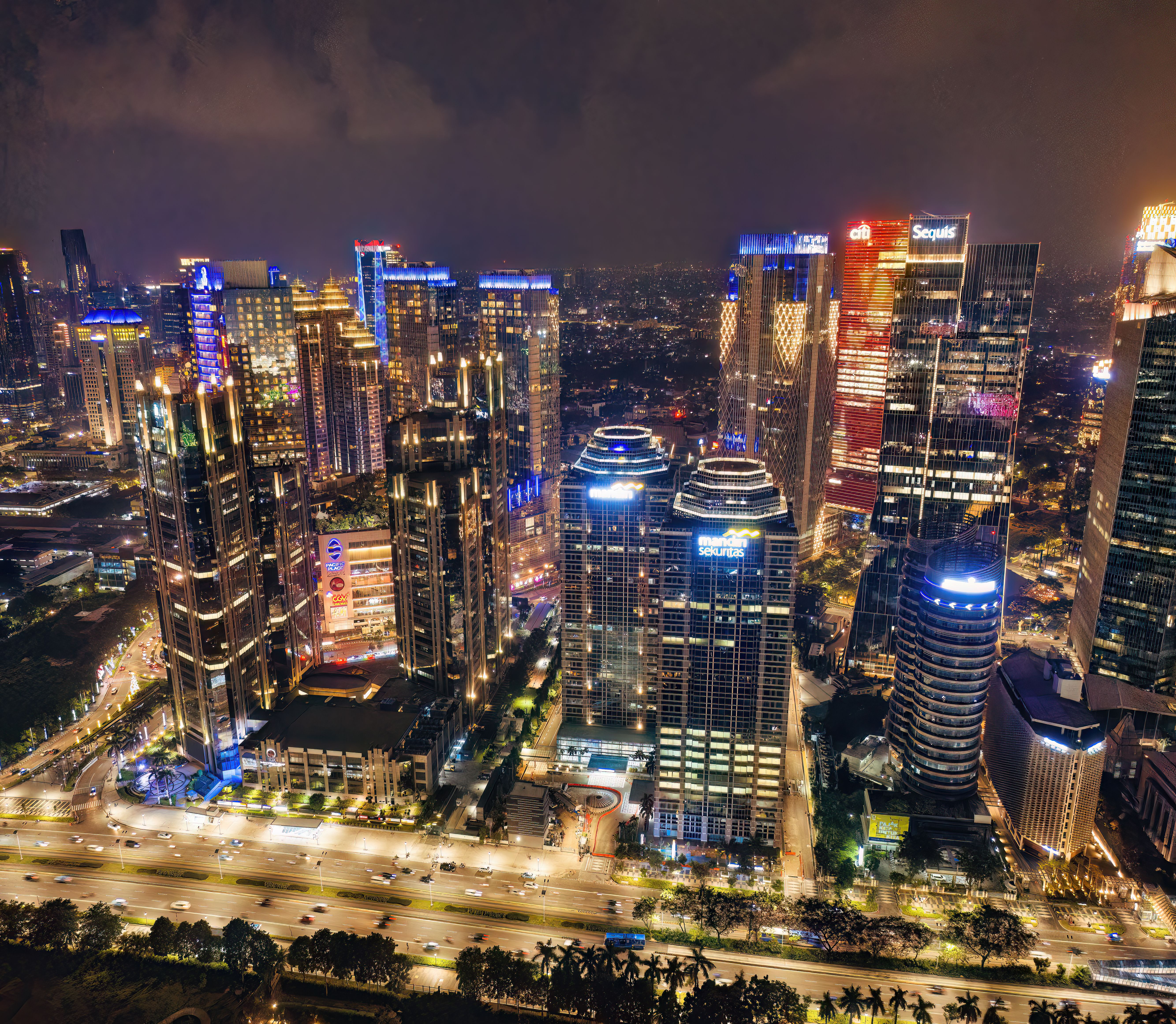 Illuminated Cityscape of Jakarta · Free Stock Photo
