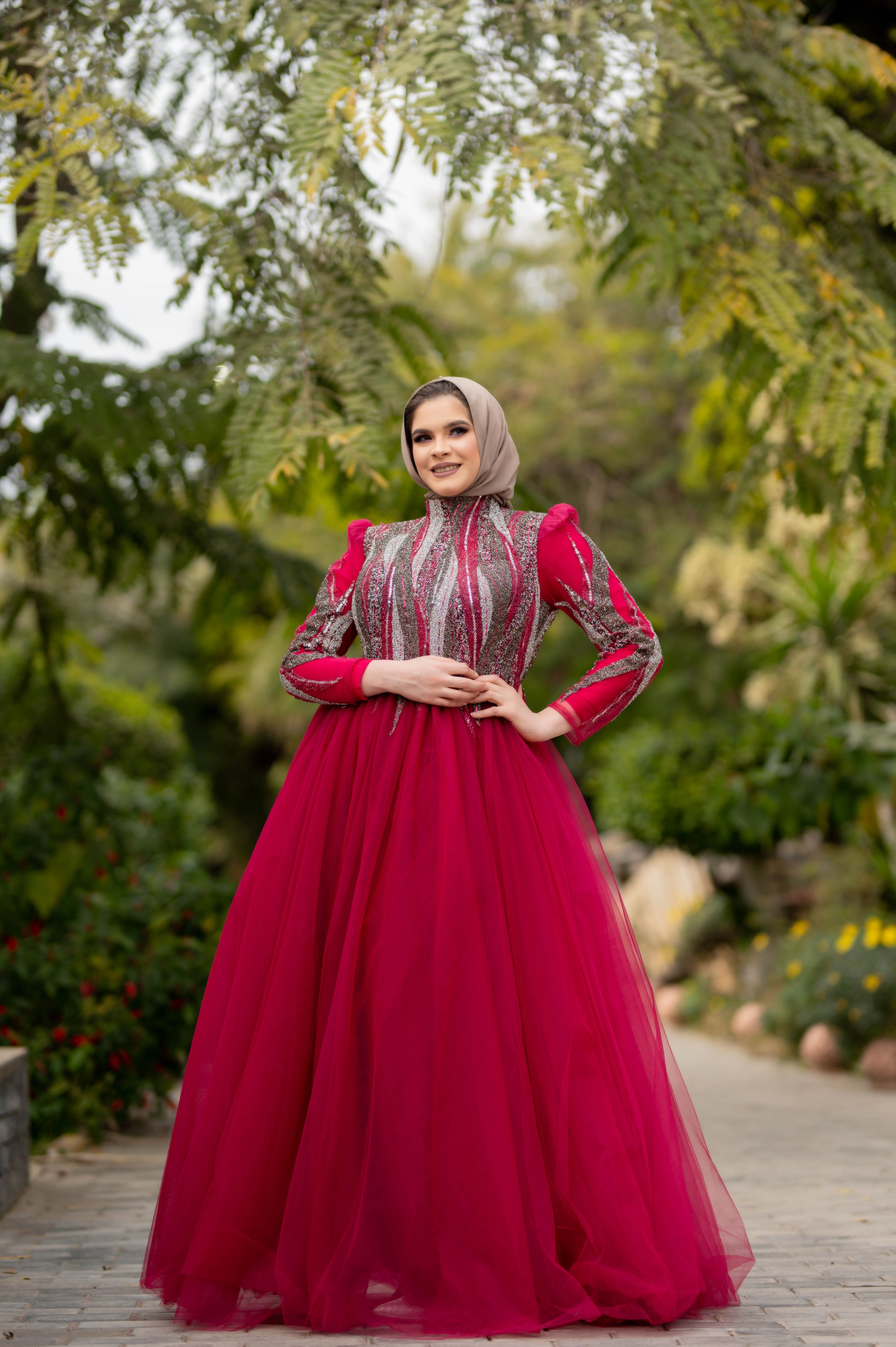 Woman Standing in White Modest Skirt and Holding Hand on Hip · Free ...