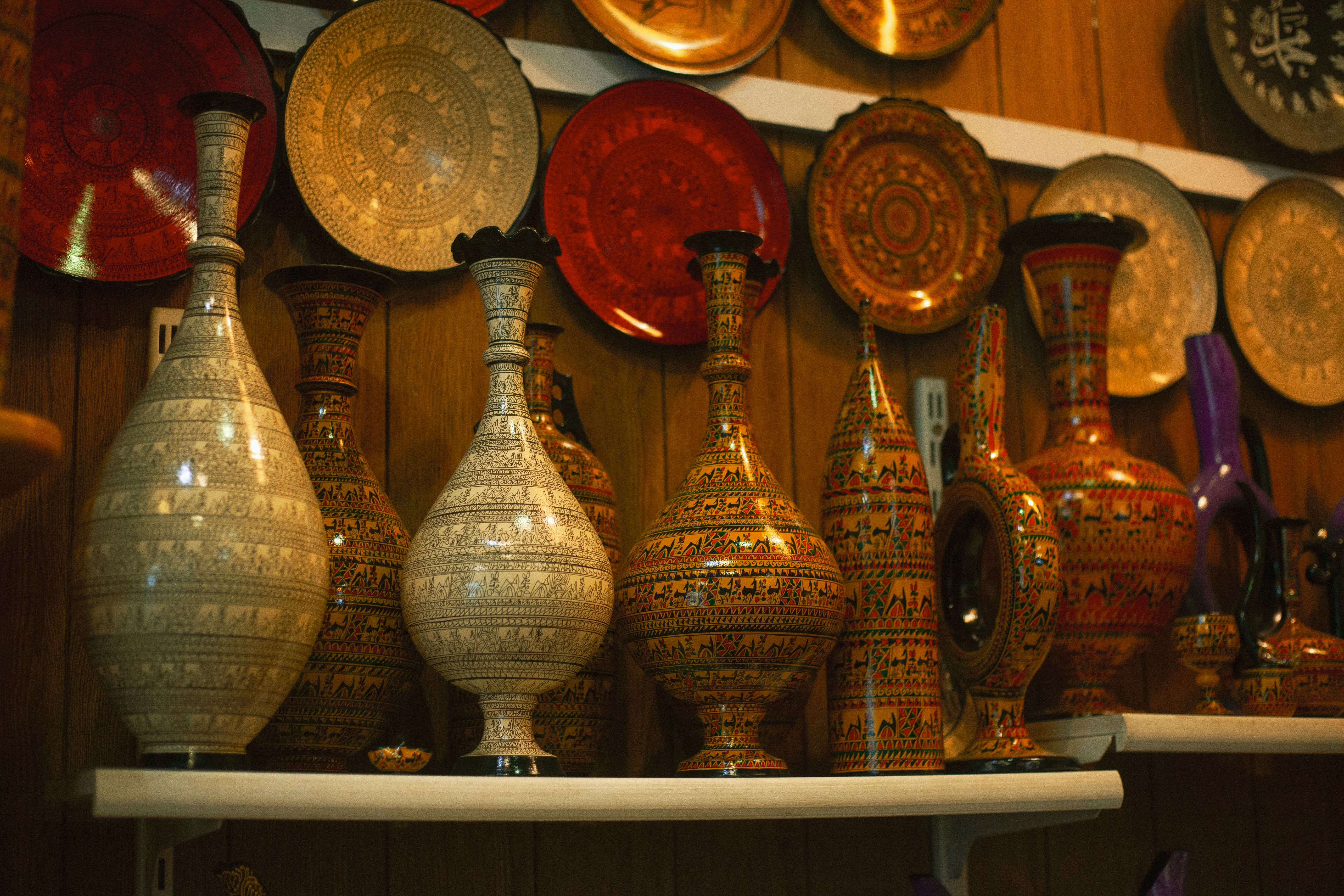 Handmade, Decorated Vases · Free Stock Photo