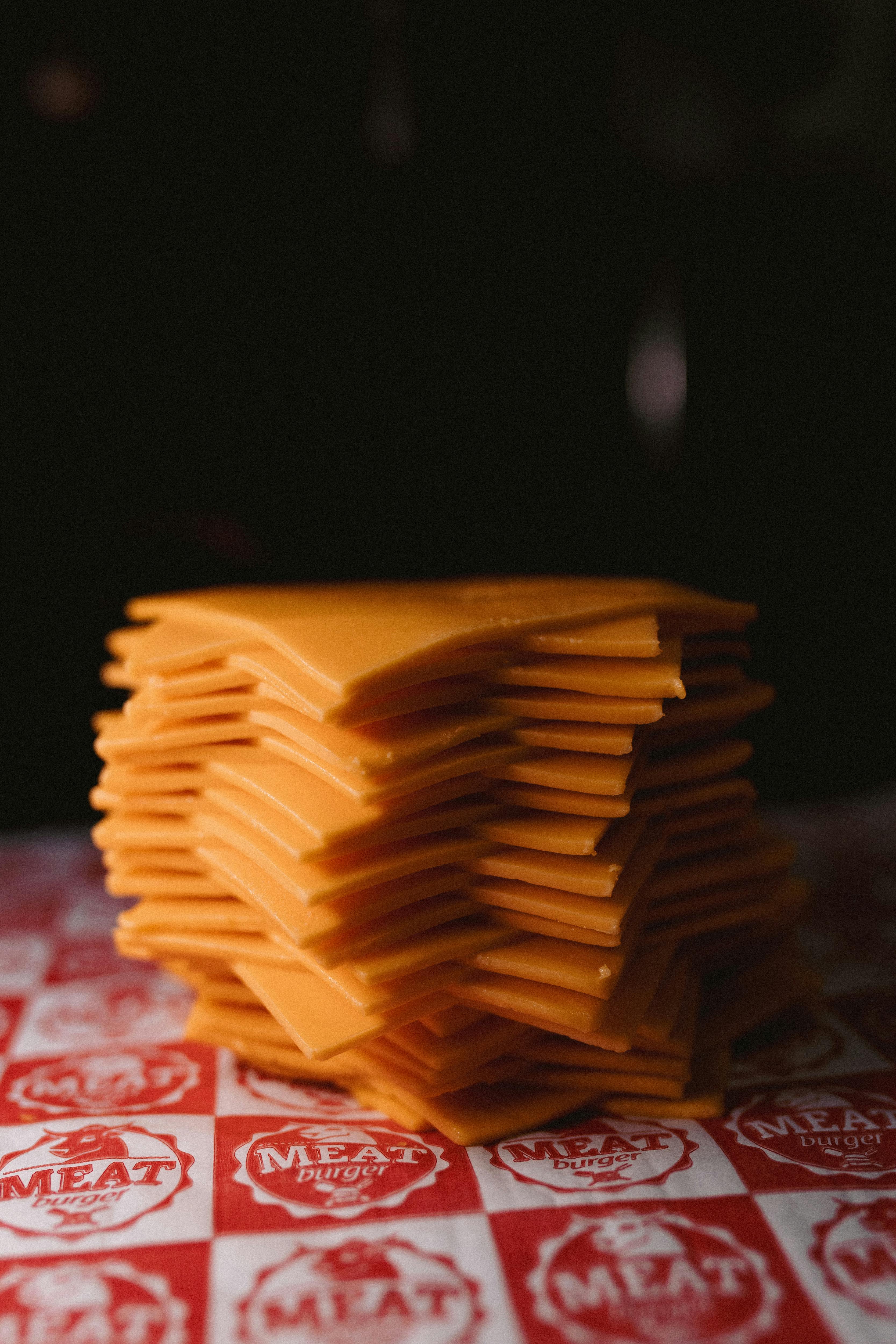 Pile of Cheese Slices · Free Stock Photo
