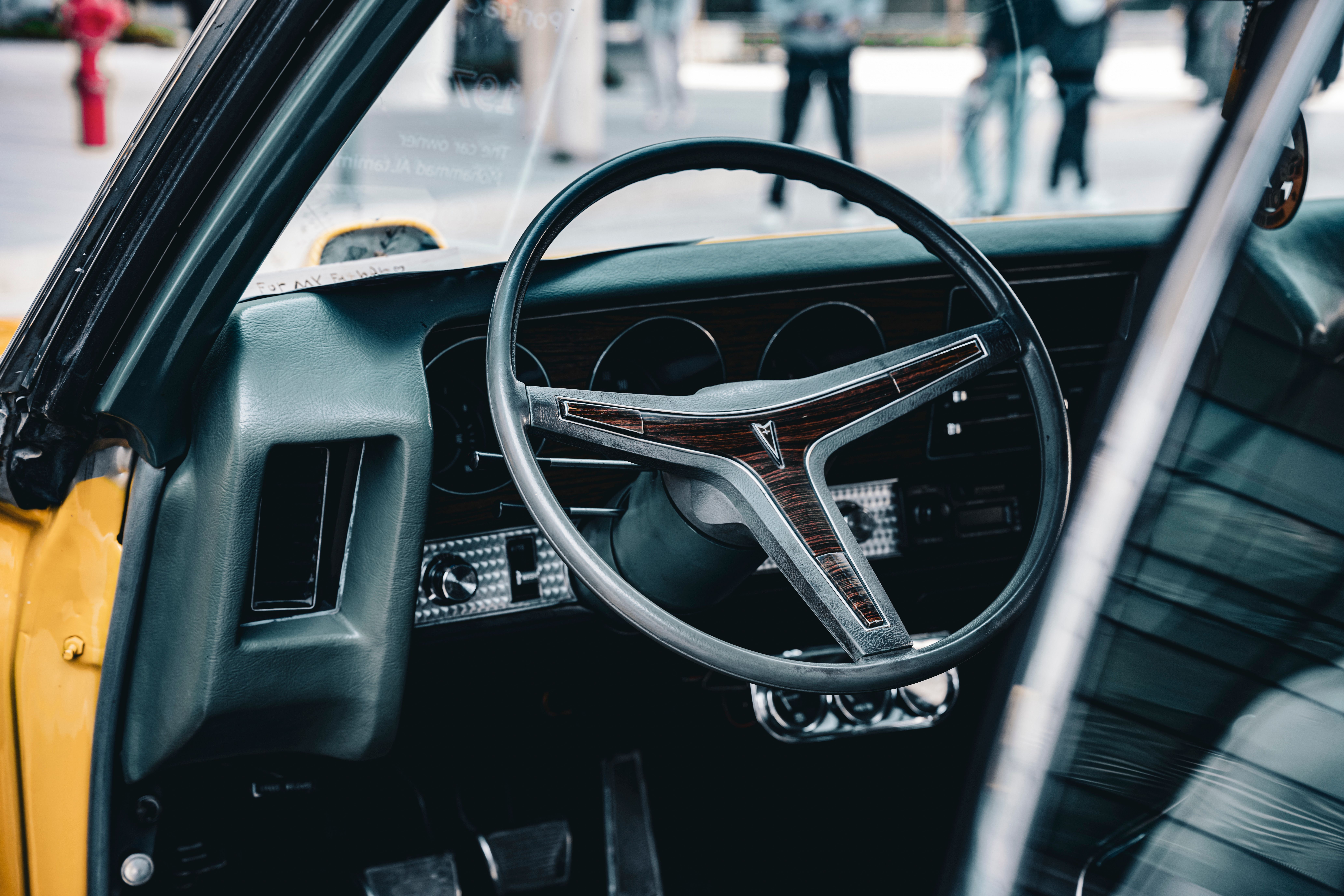 Steering Wheel in Pontiac GTO Car · Free Stock Photo
