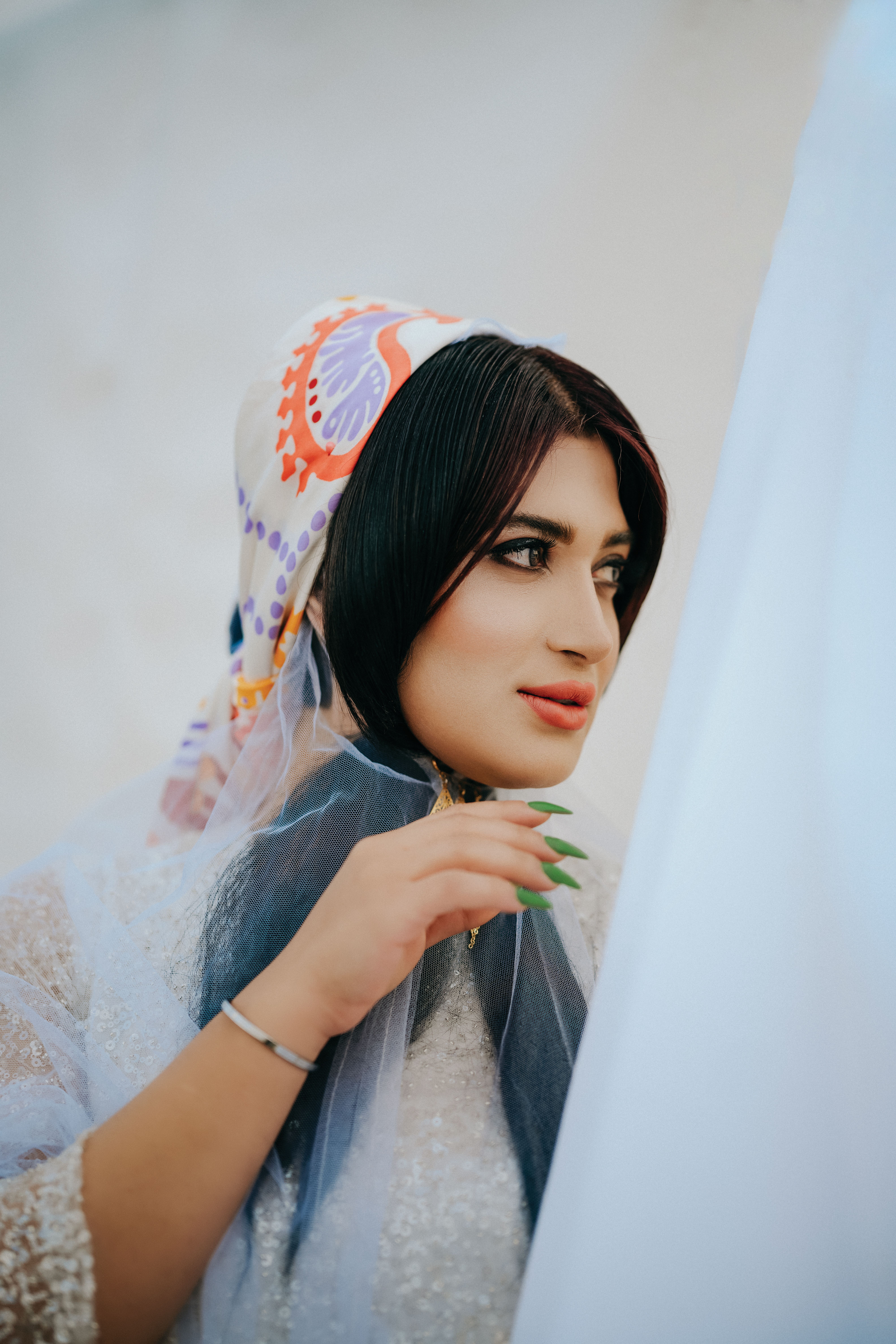 Portrait of Woman in Shawl · Free Stock Photo