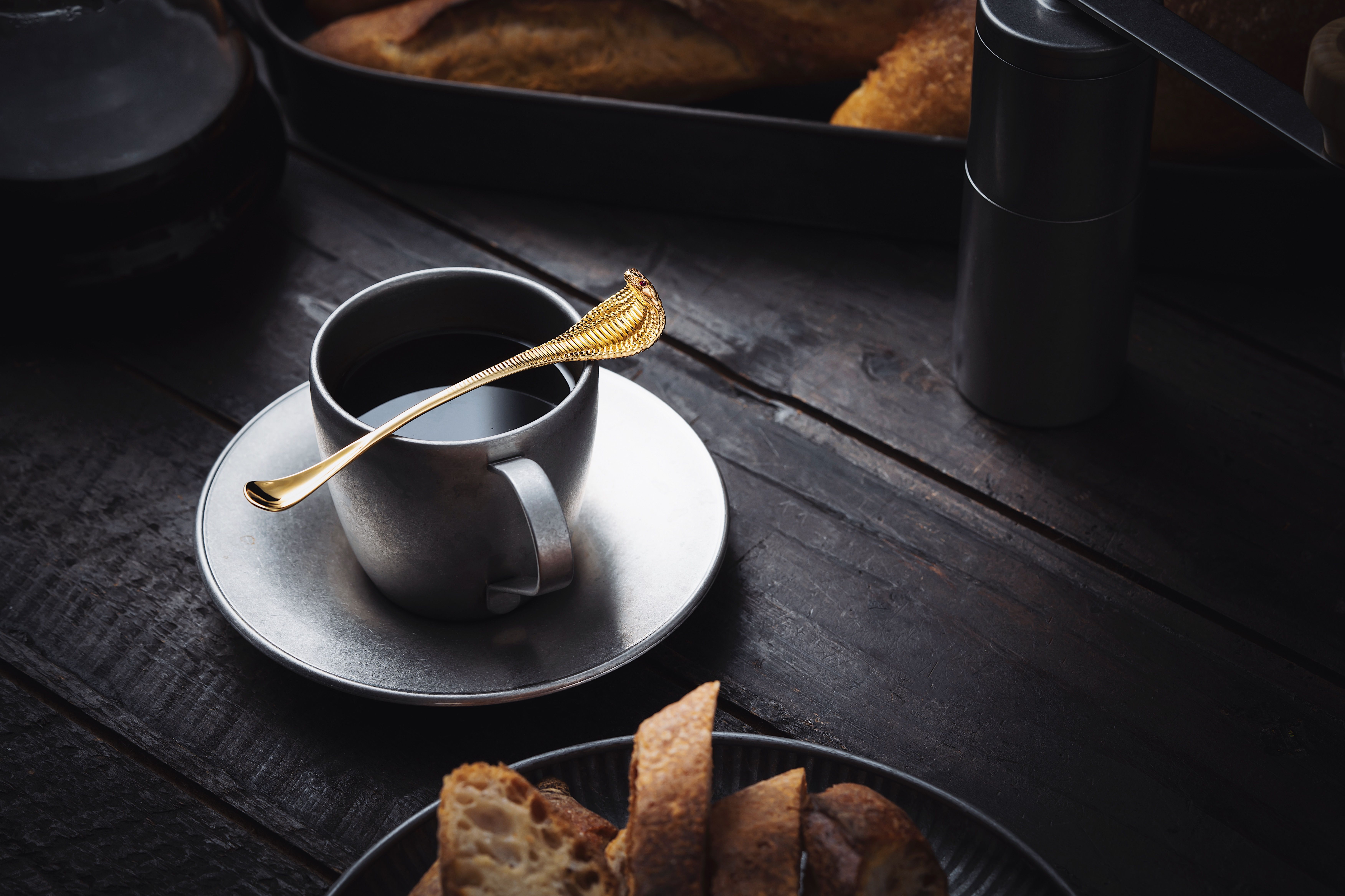Coffee and Bread Served for Breakfast · Free Stock Photo
