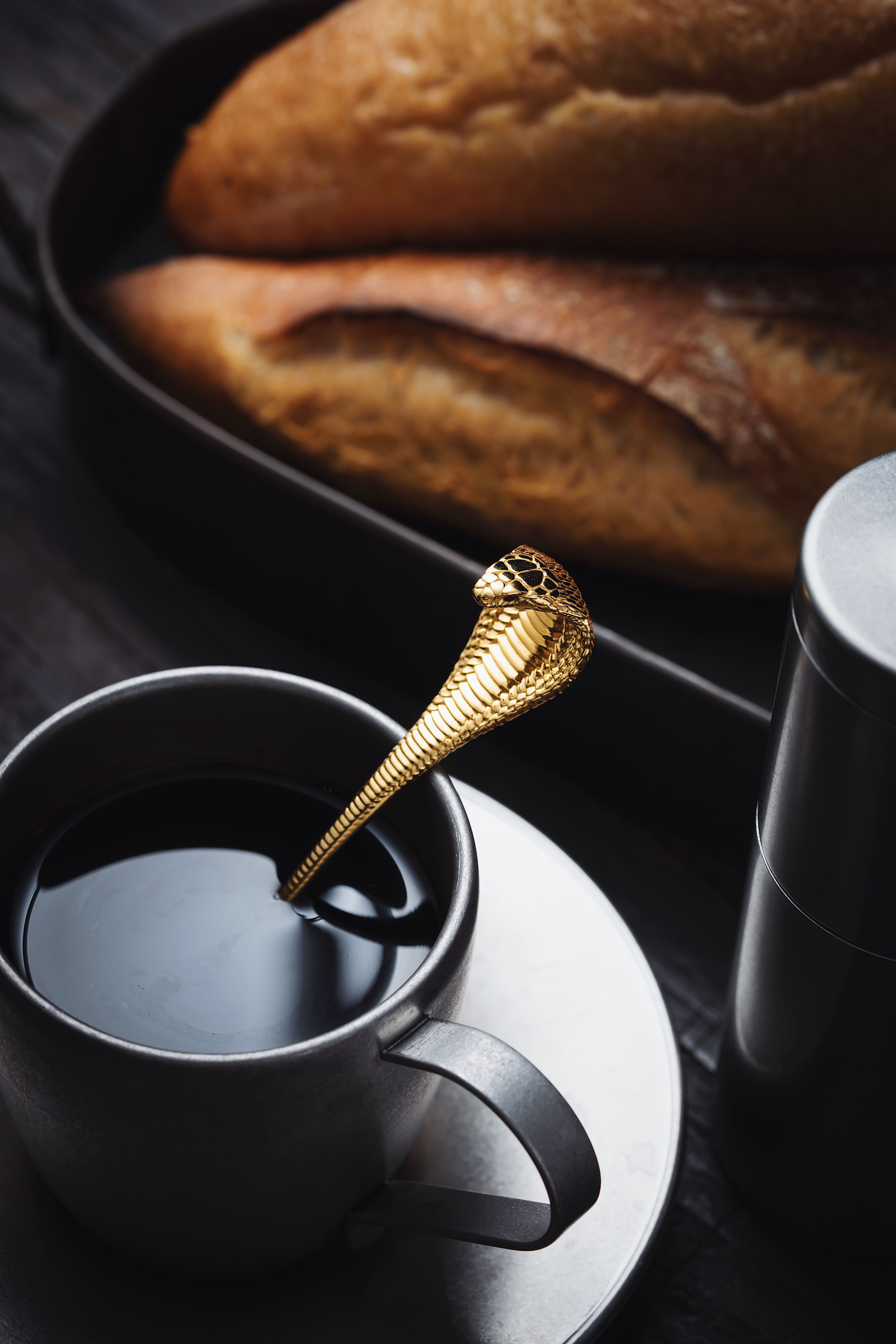 Golden Snake Cup in Coffee Cup · Free Stock Photo