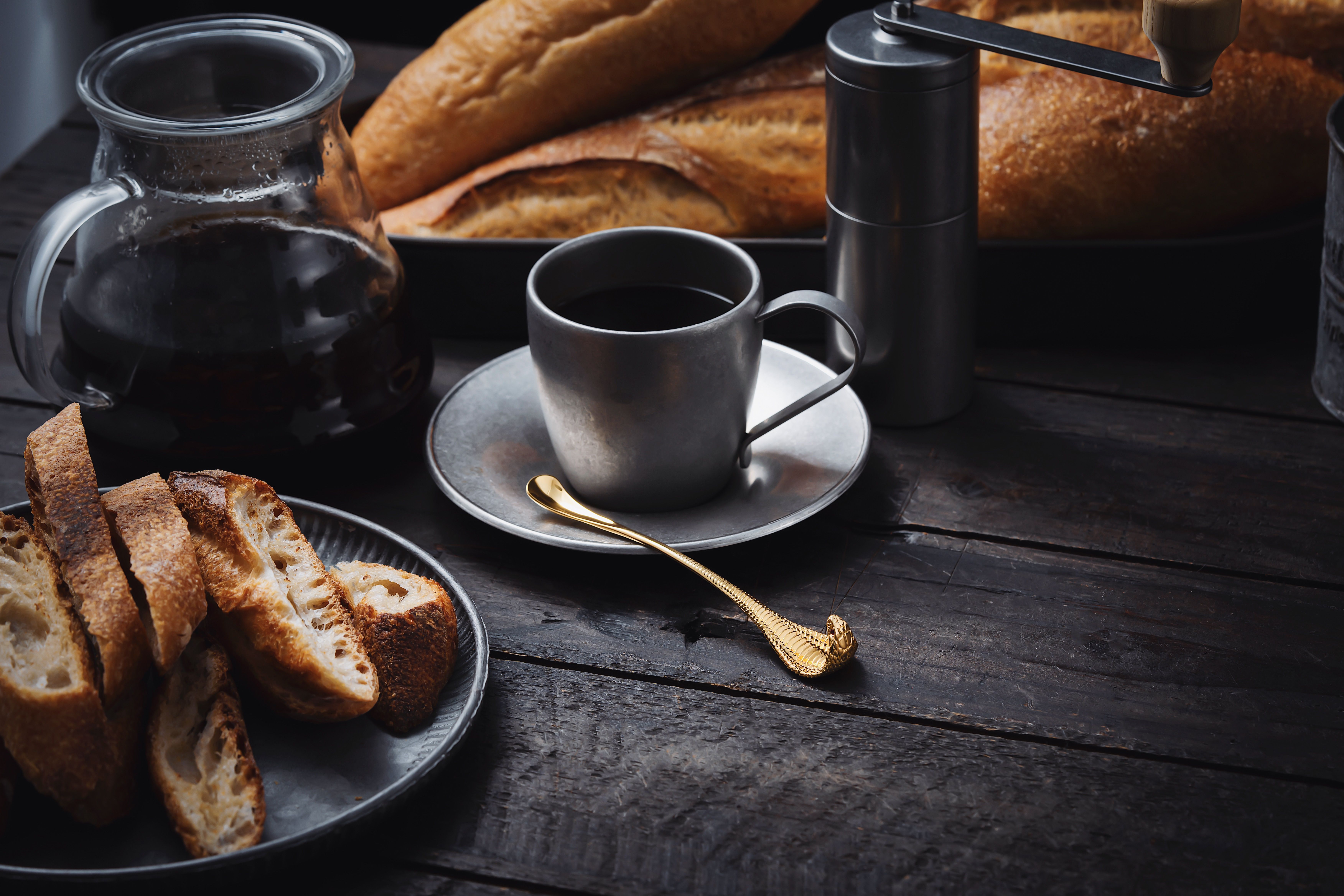 Coffee and Bread Served For Breakfast · Free Stock Photo