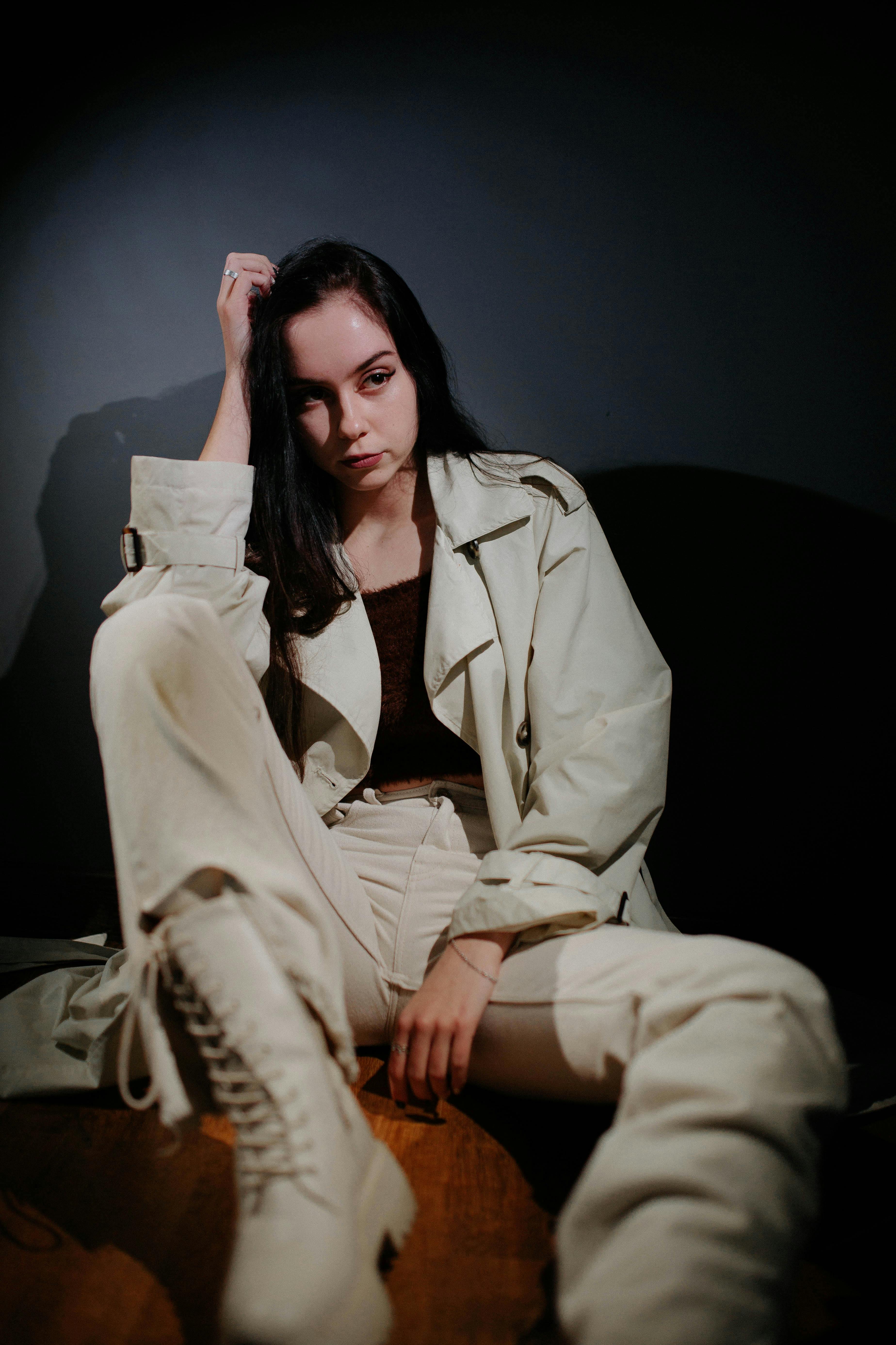 Woman Posing Sitting on Floor · Free Stock Photo