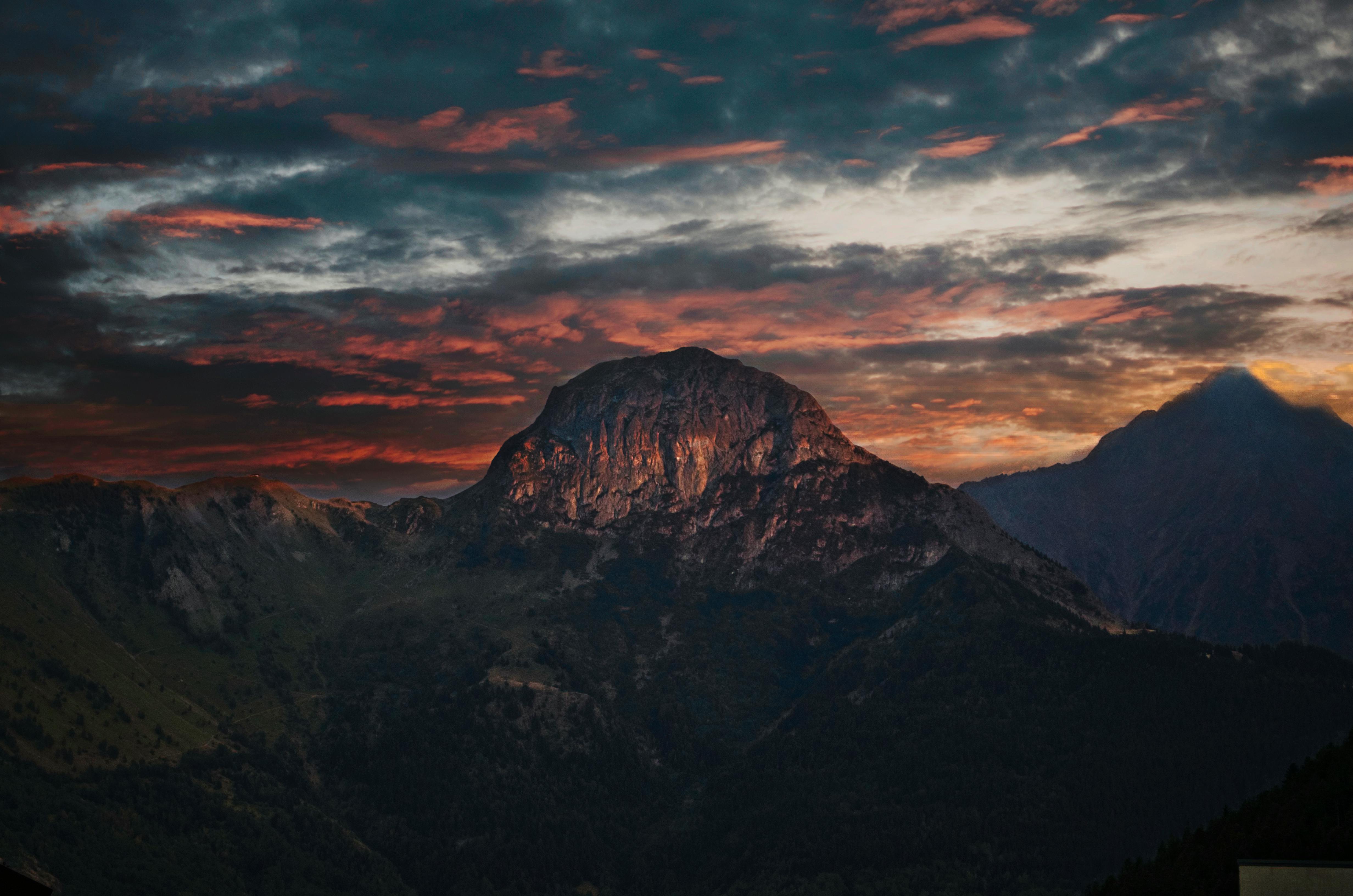 Scenic Mountain Peak at Sunset · Free Stock Photo