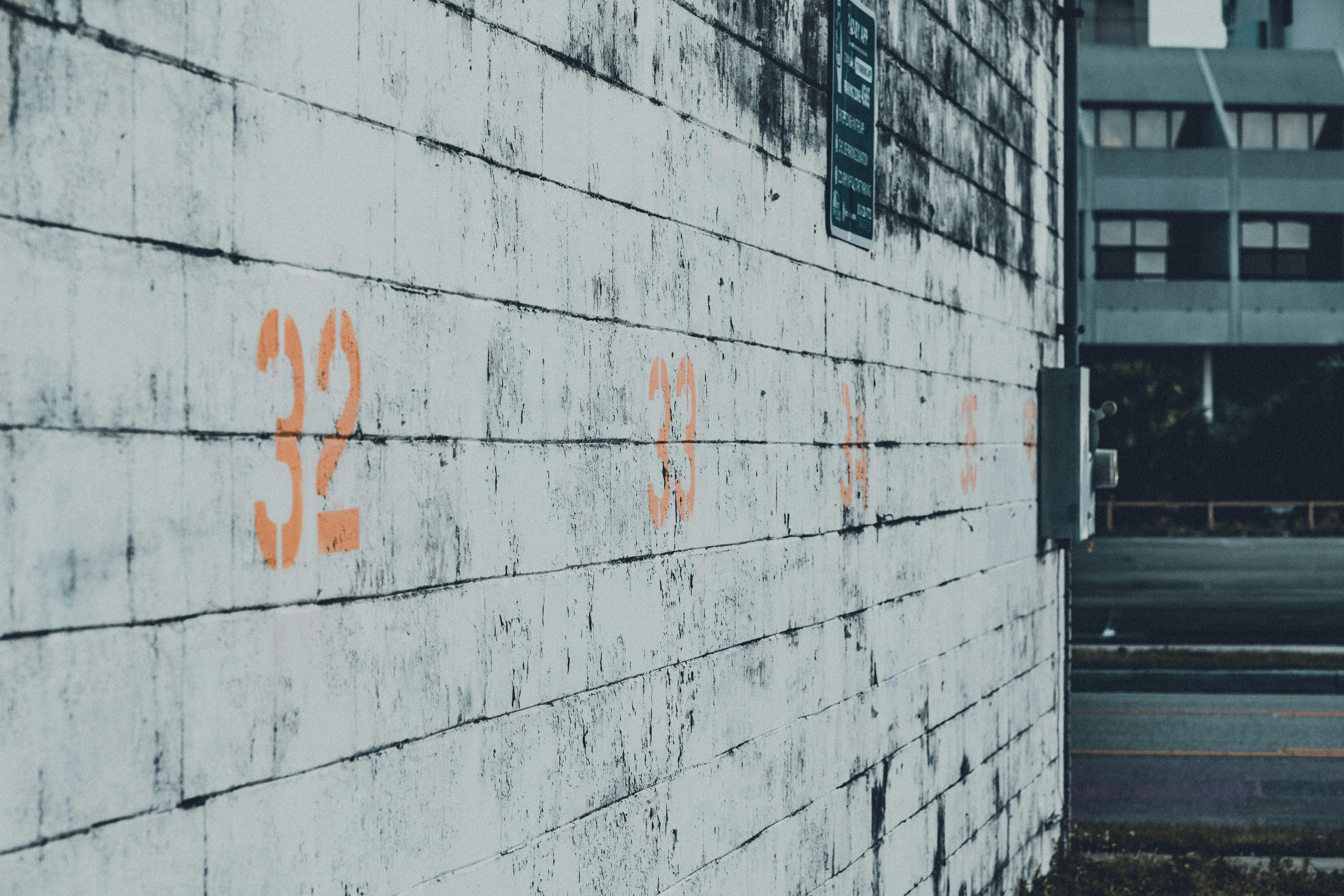 Numbers on Brick Wall · Free Stock Photo