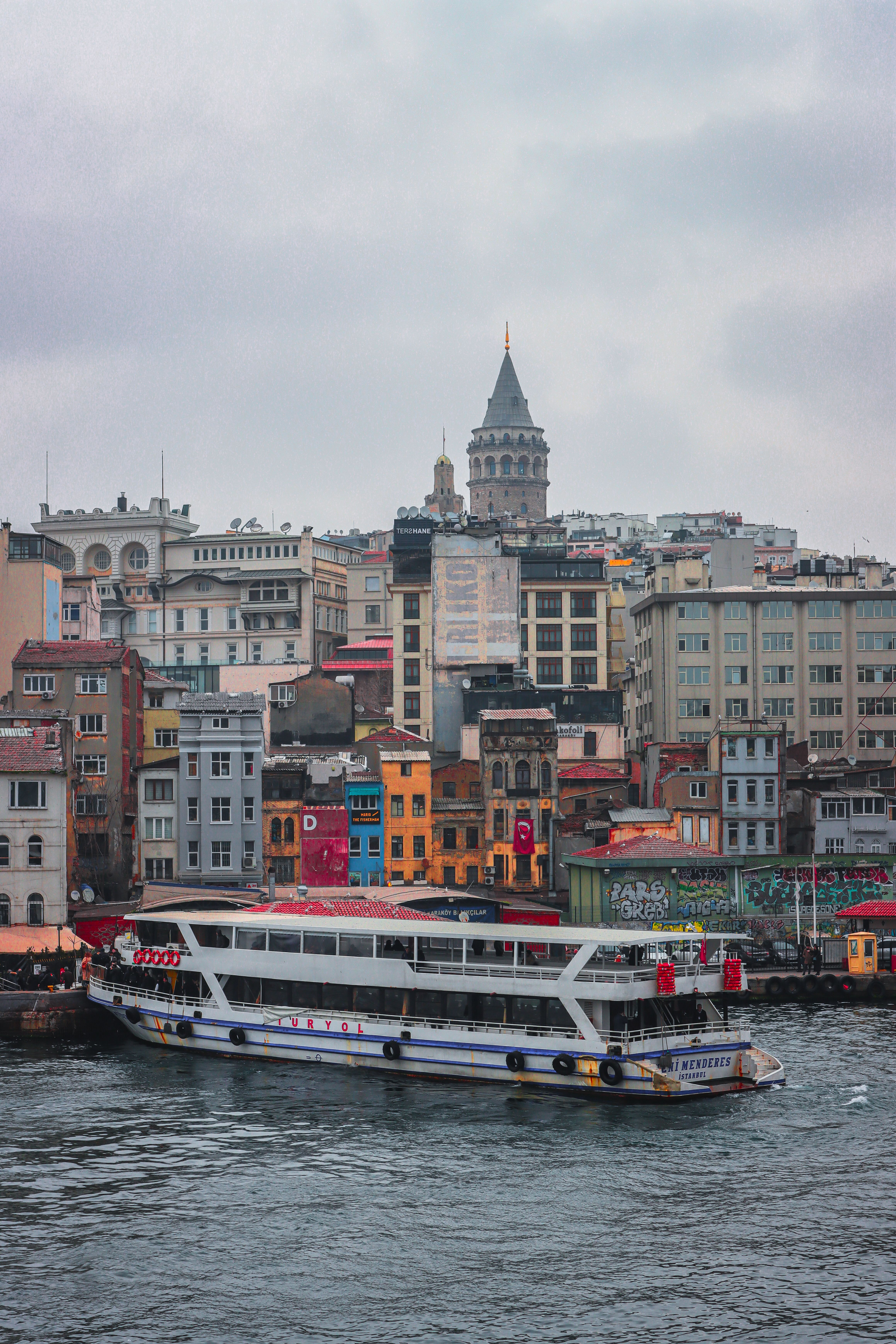 Ferry Moored in Istanbul Harbour · Free Stock Photo