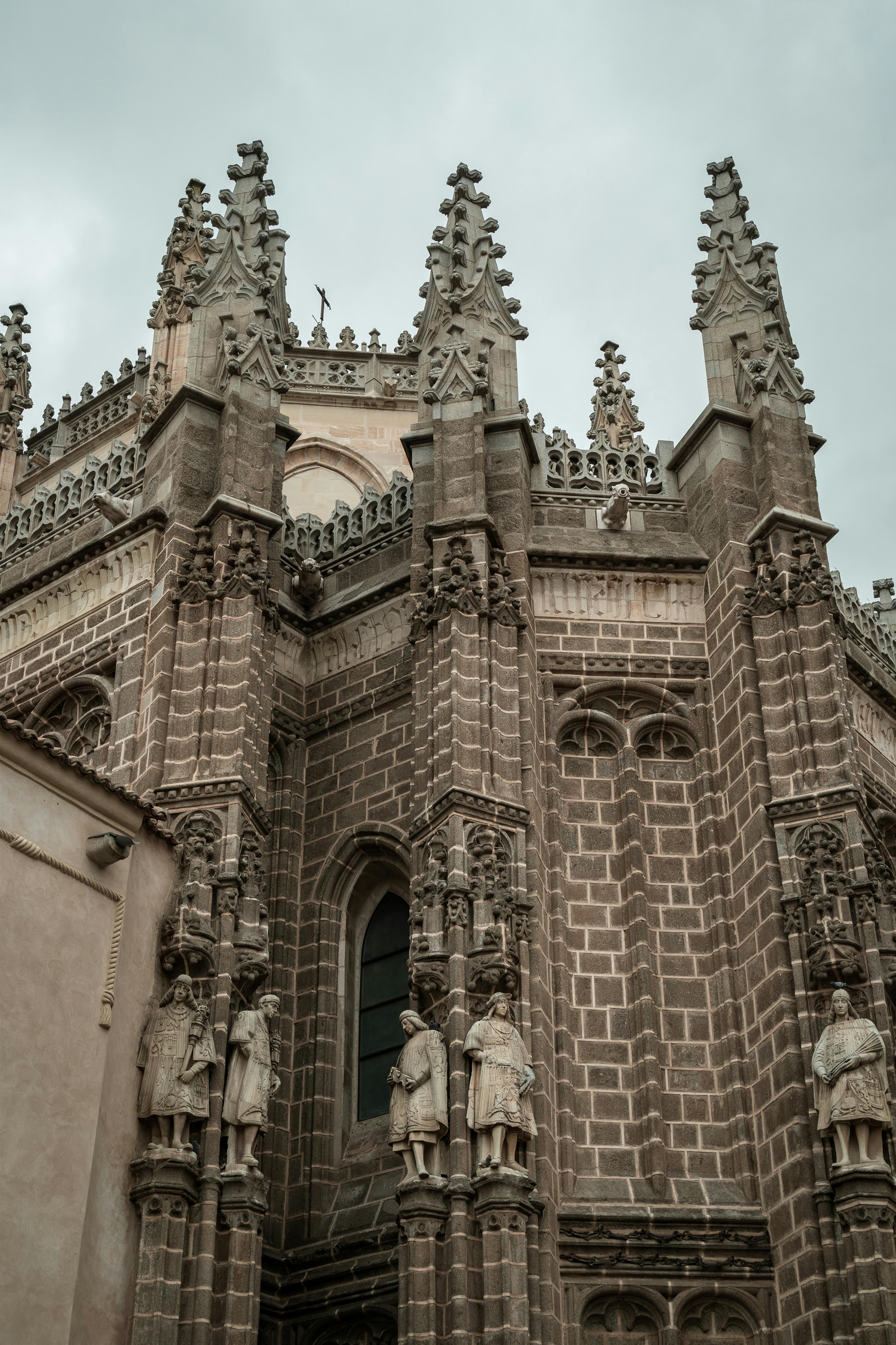 Sculptures on Wall of Gothic Cathedral · Free Stock Photo