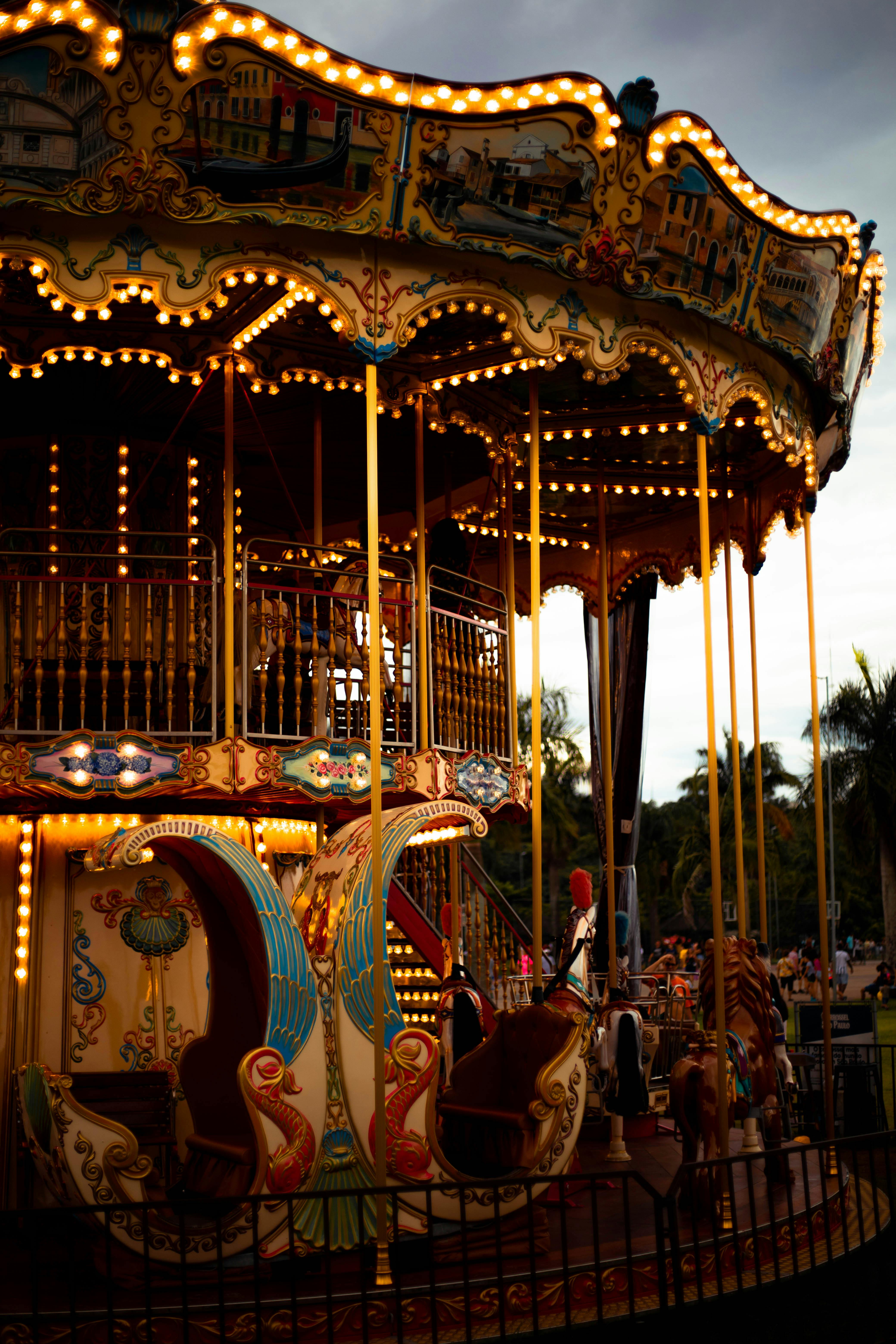 Illuminated Carousel · Free Stock Photo