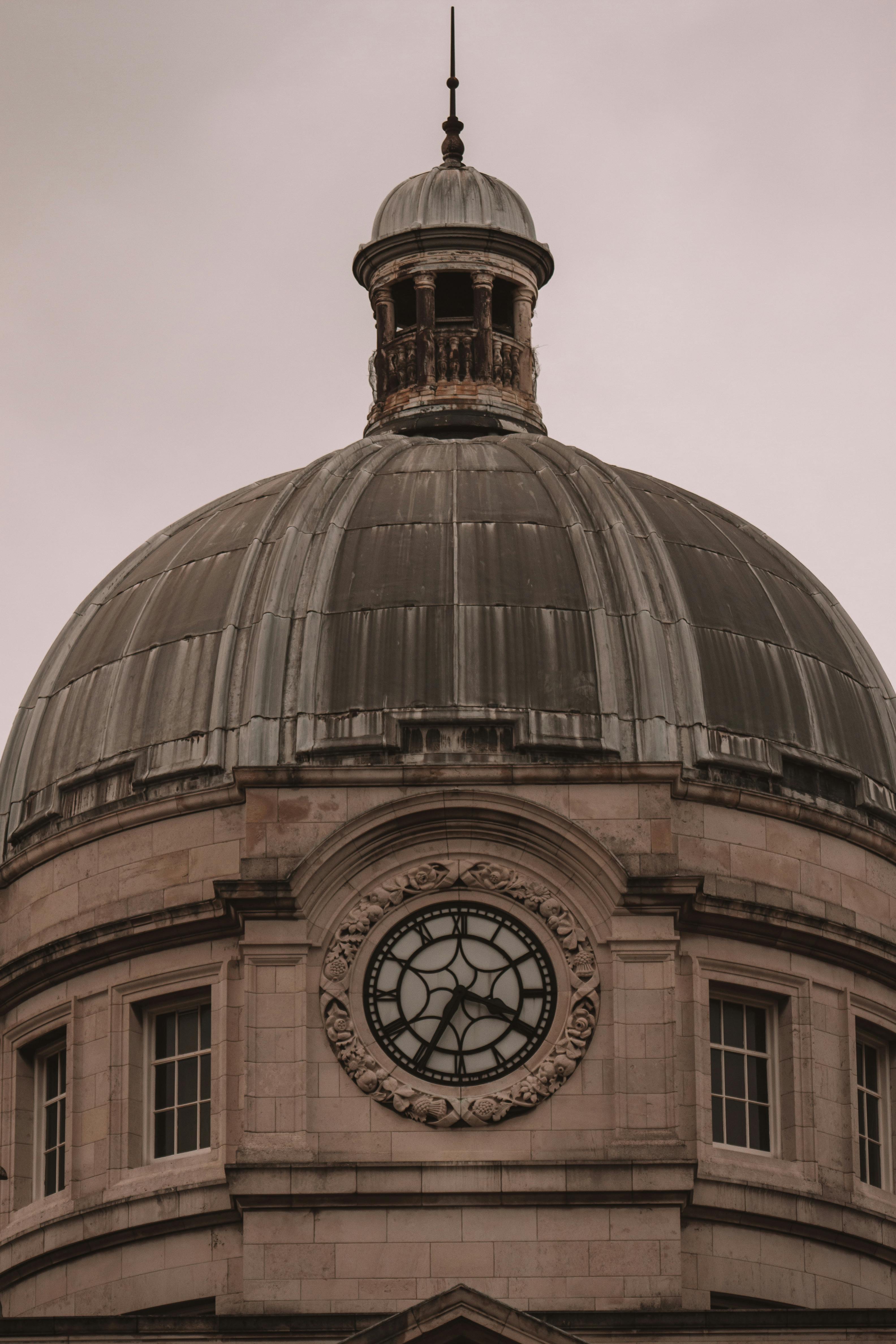 Clock Tower with Dome · Free Stock Photo