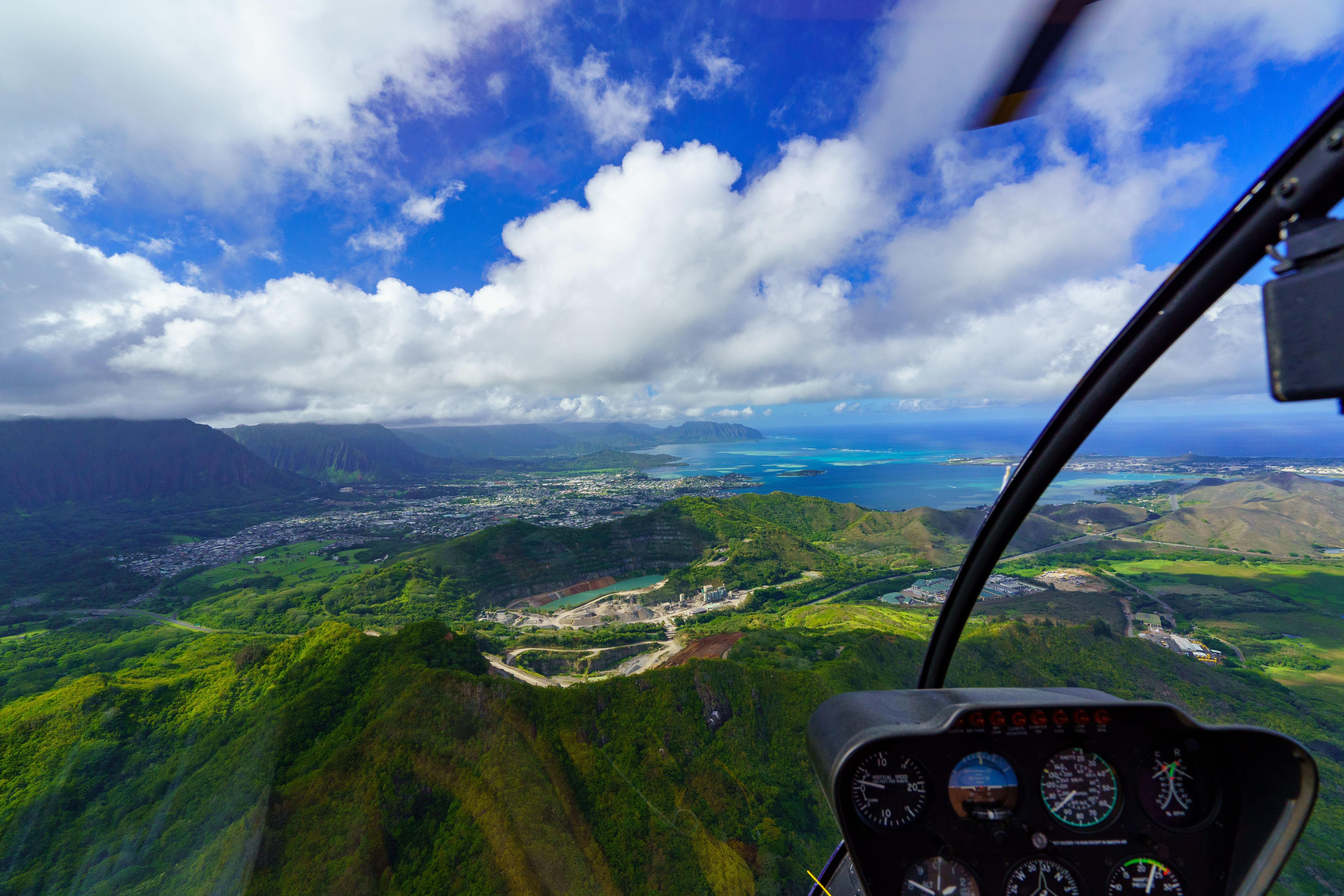 Aerial Photography from Flying Helicopter · Free Stock Photo