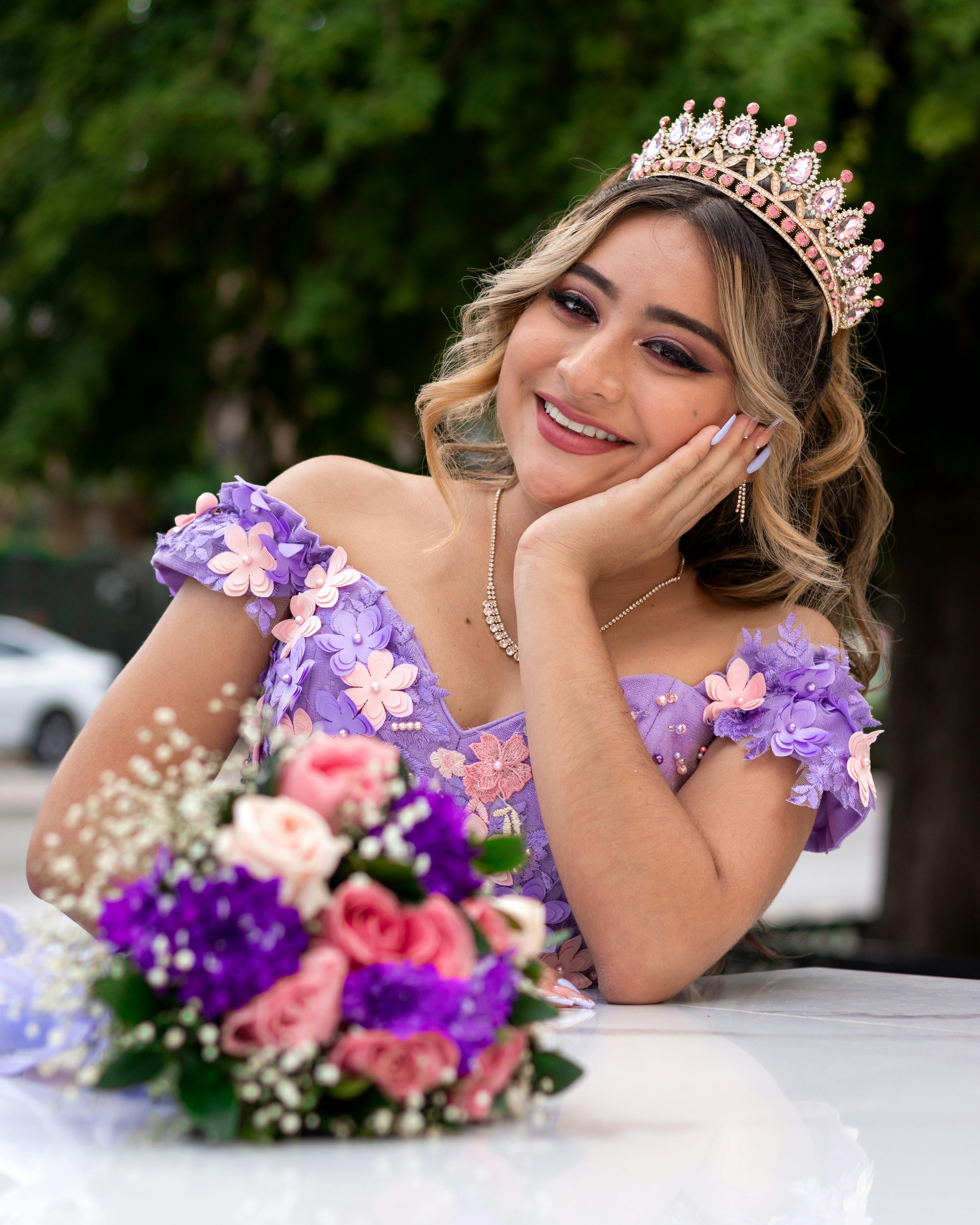 Portrait of Blonde Woman Wearing Crown · Free Stock Photo