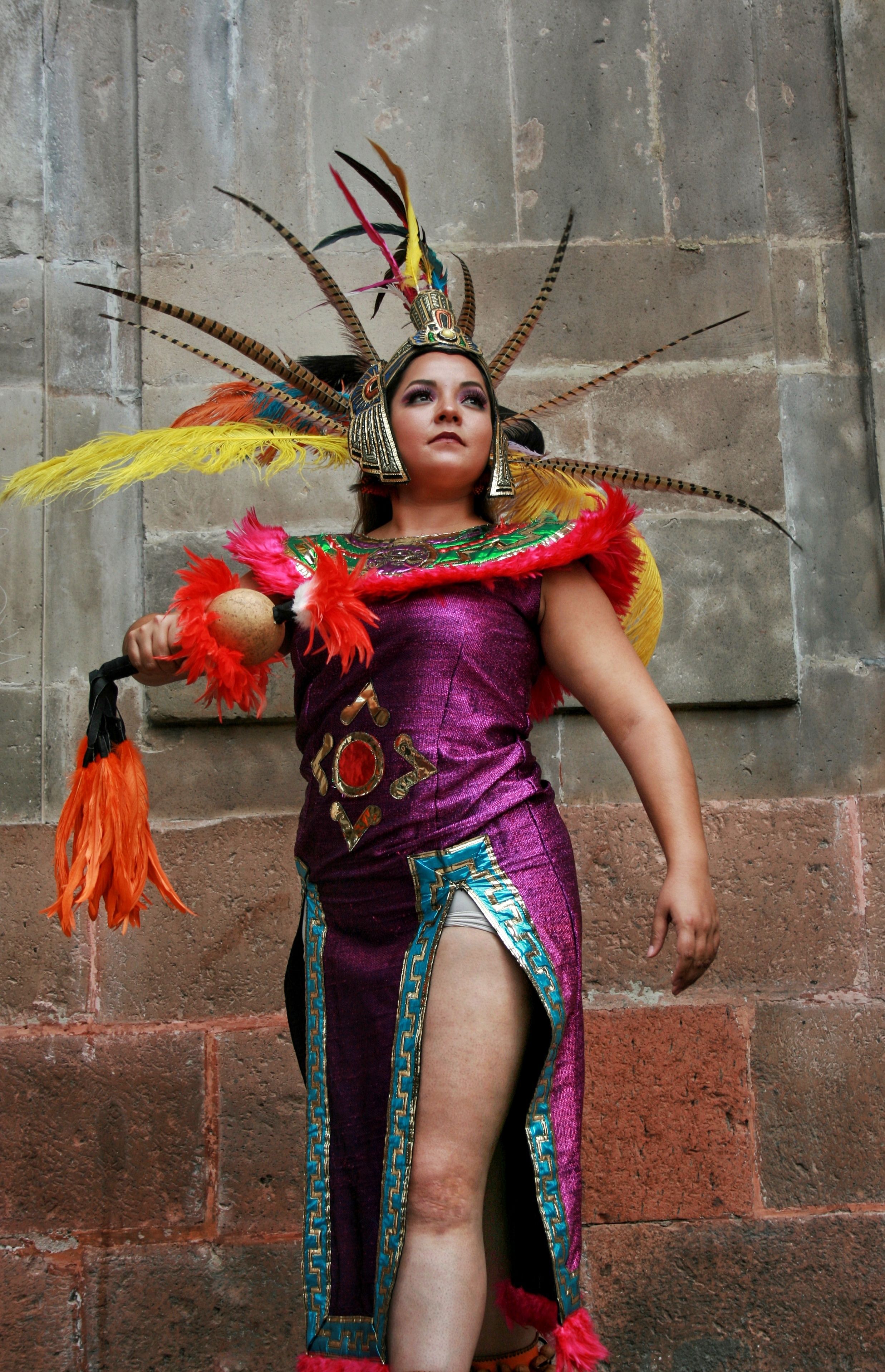 Woman Posing in Colorful Costume · Free Stock Photo