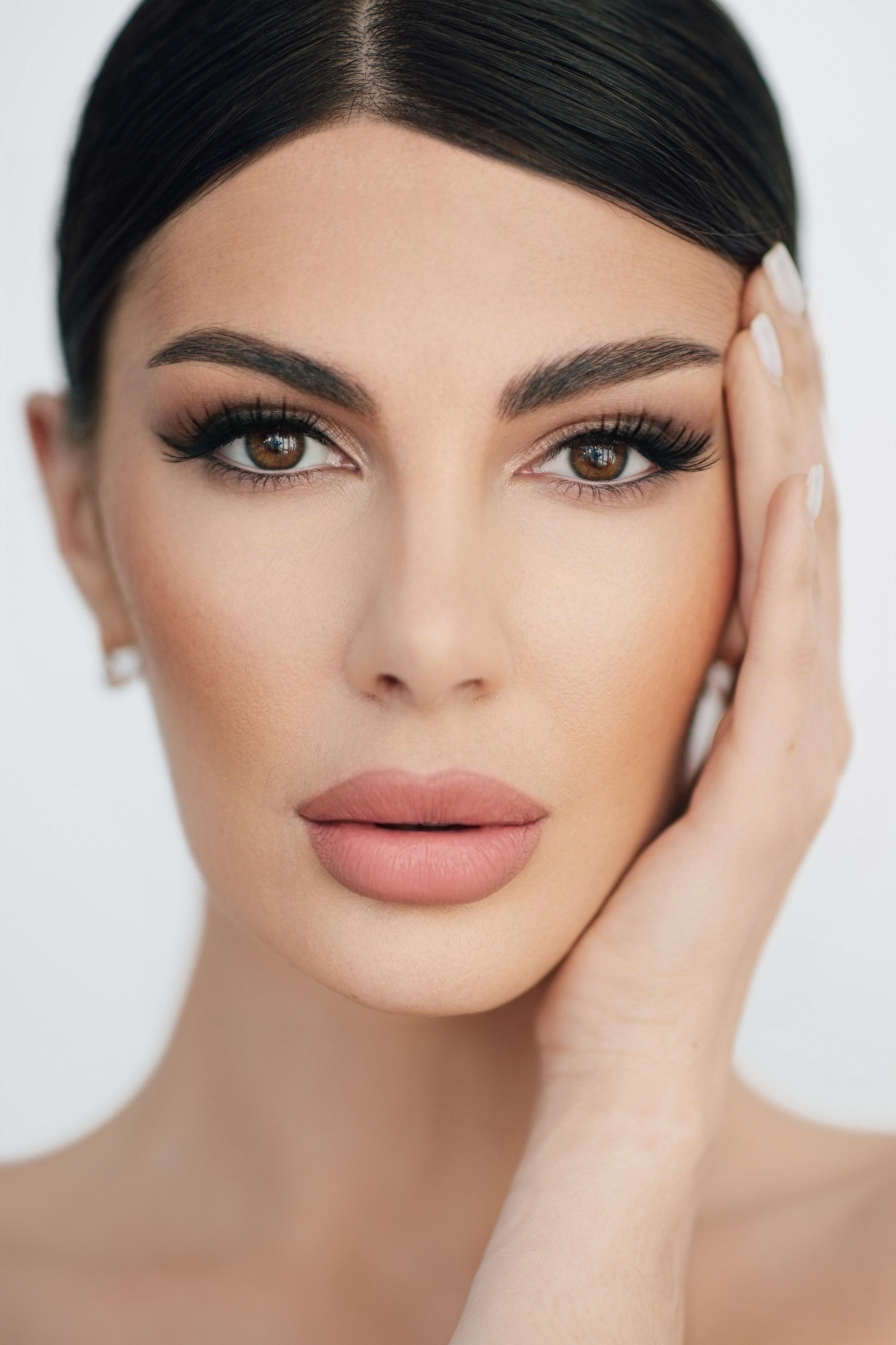 Portrait of Beautiful Woman with Makeup · Free Stock Photo