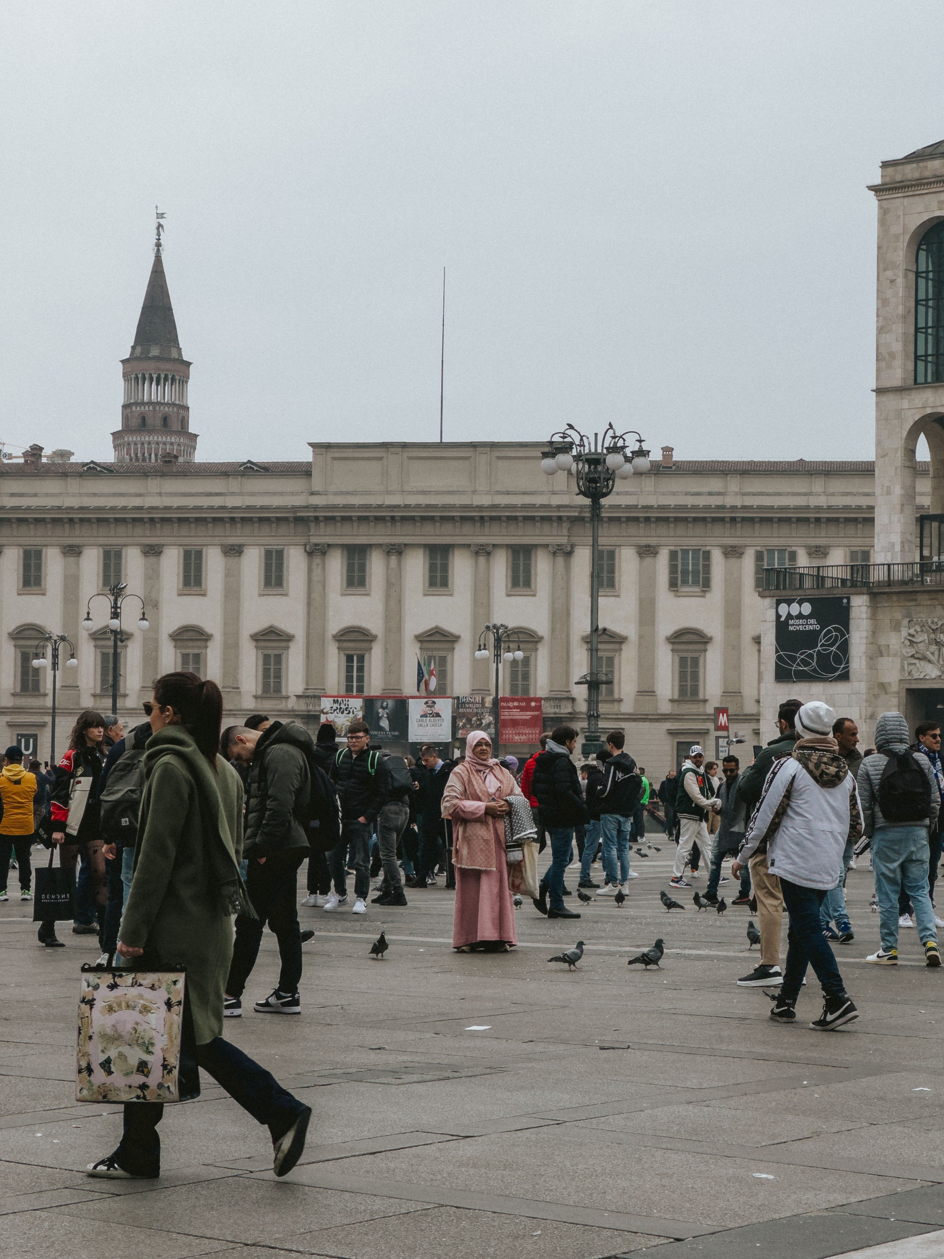 Crowd in Square by Royal Palace in Milan, Italy · Free Stock Photo