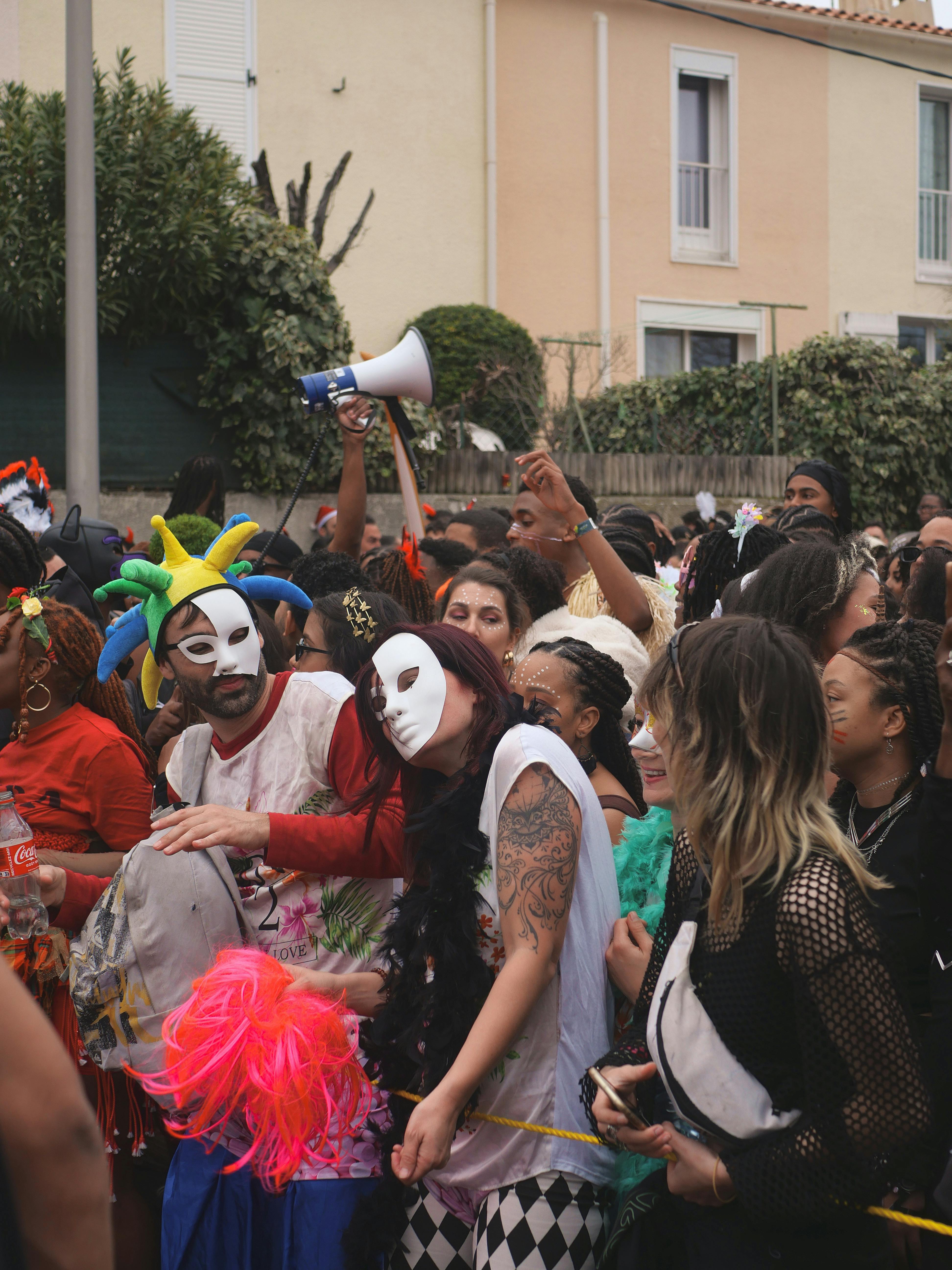 Crowd in Masks on Gathering · Free Stock Photo