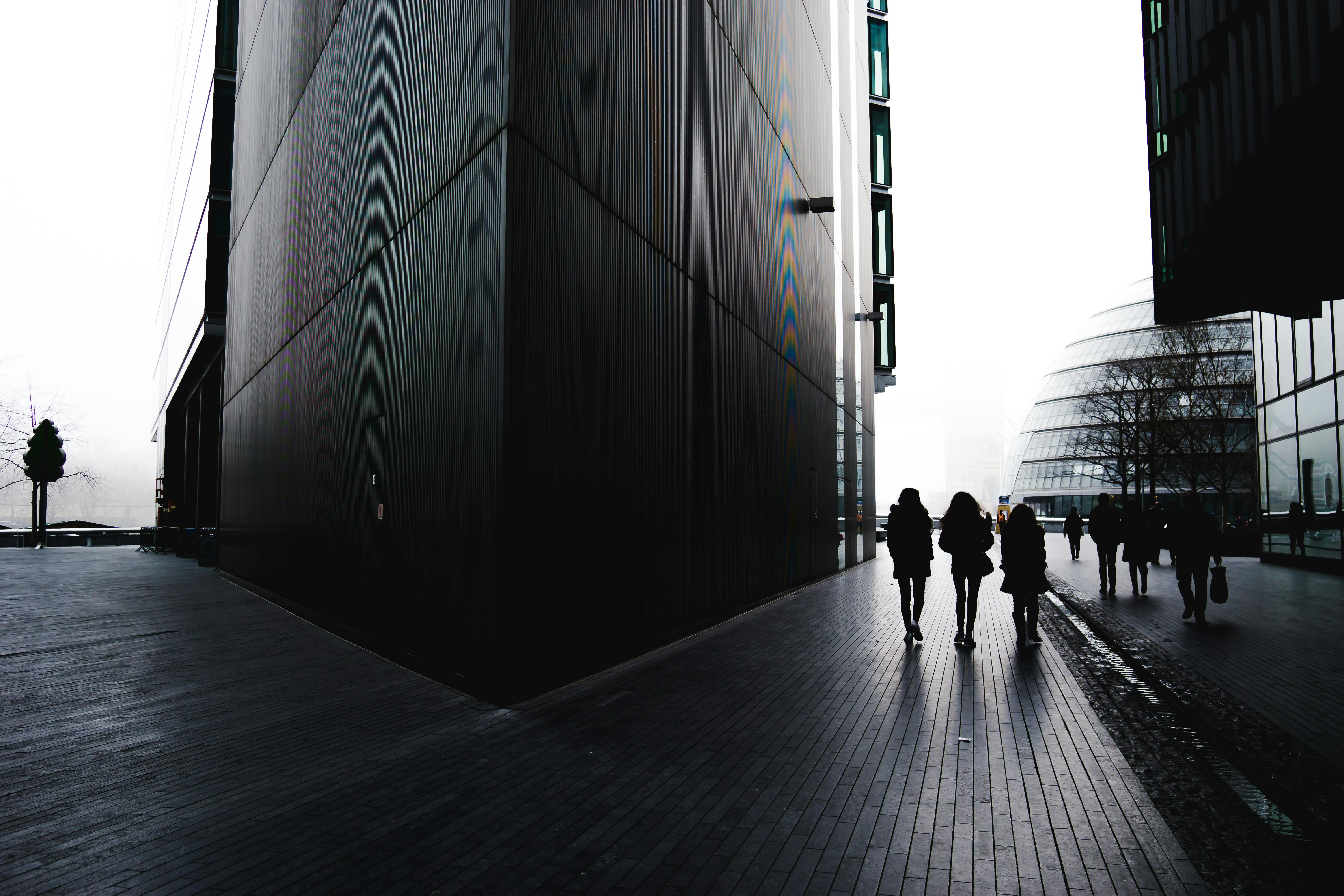 Silhouette Photography of People Walking on the Street · Free Stock Photo