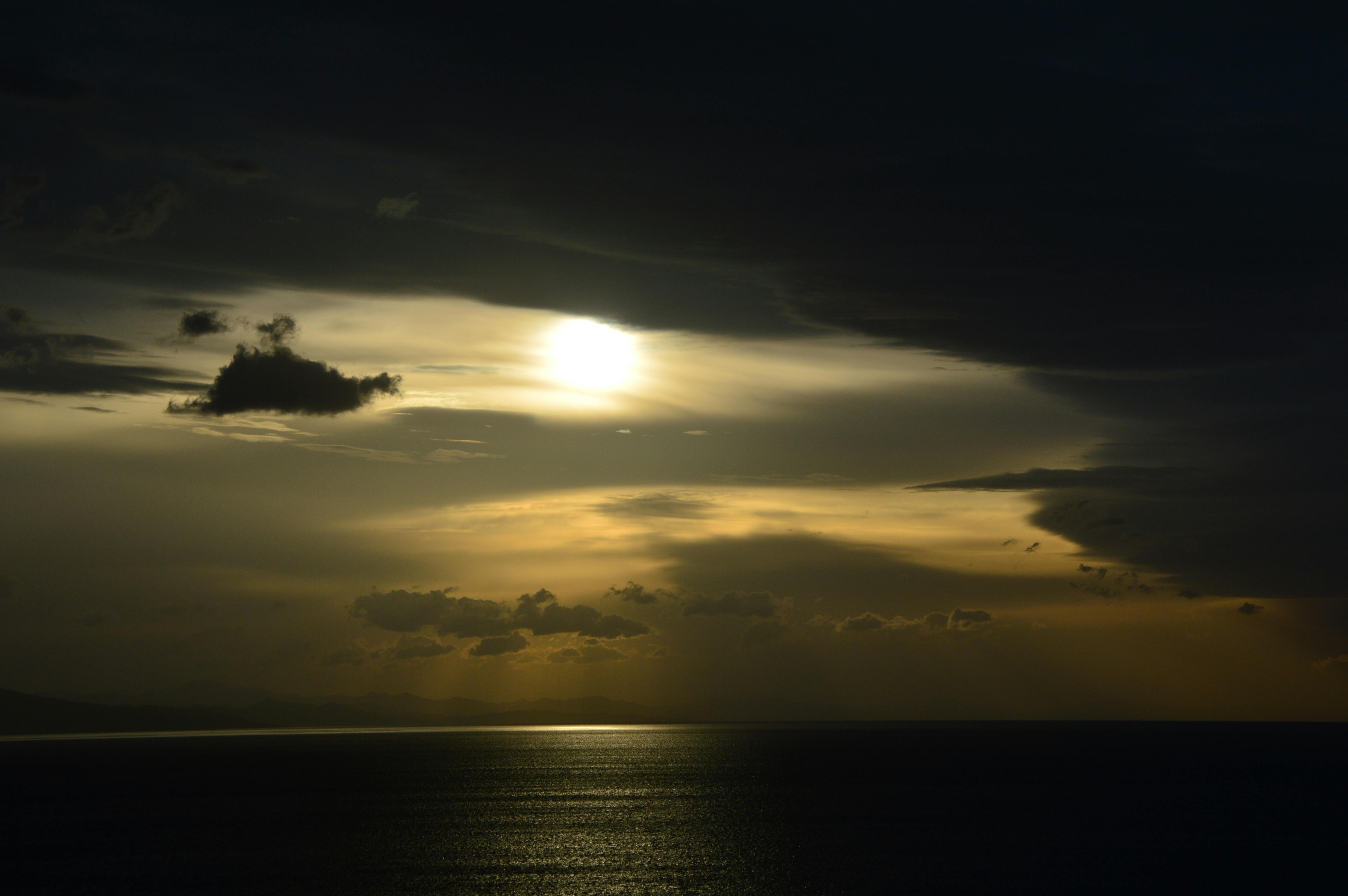 Dark Sunset Sky over the Sea · Free Stock Photo