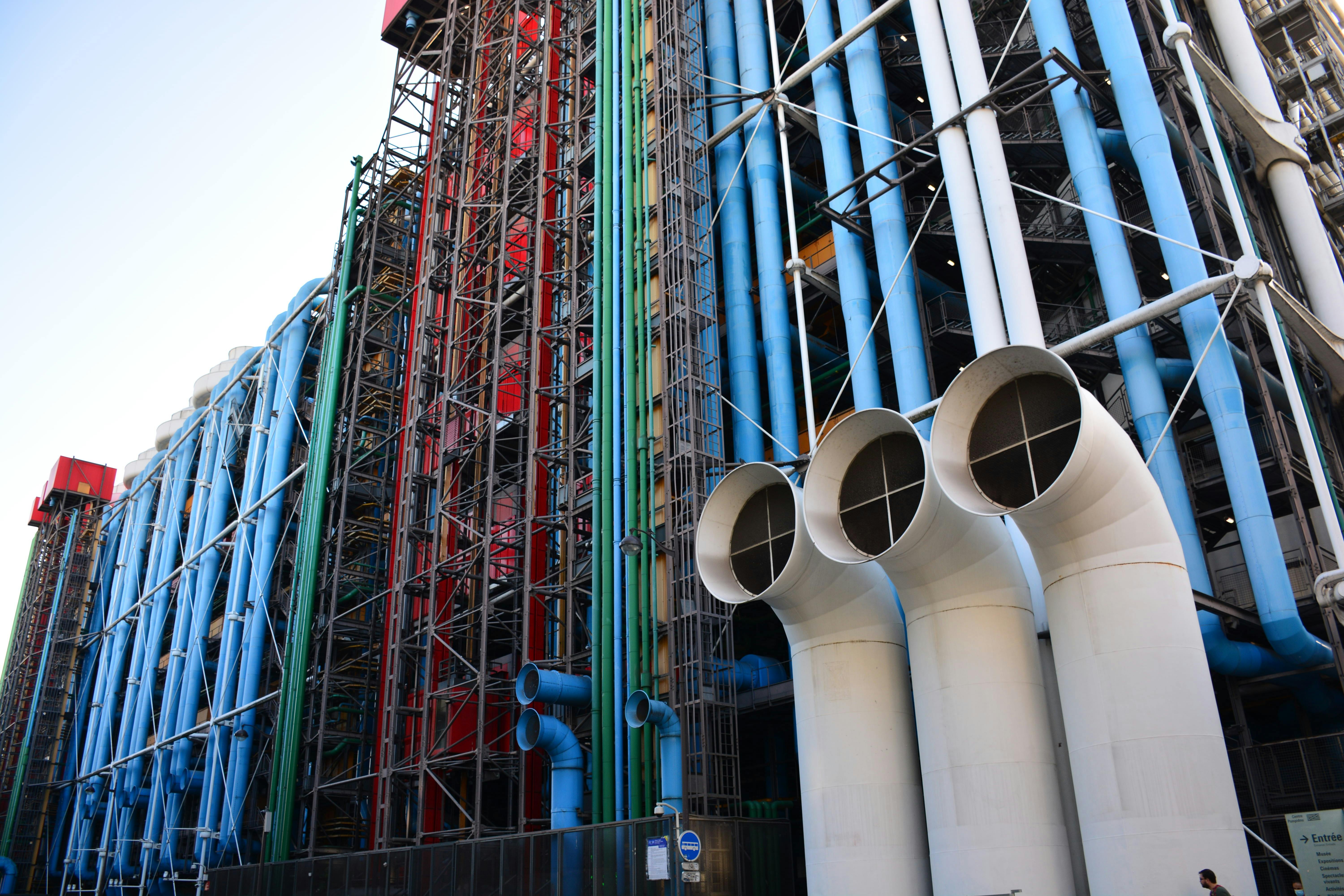 Centre Pompidou Combination of Pipes · Free Stock Photo