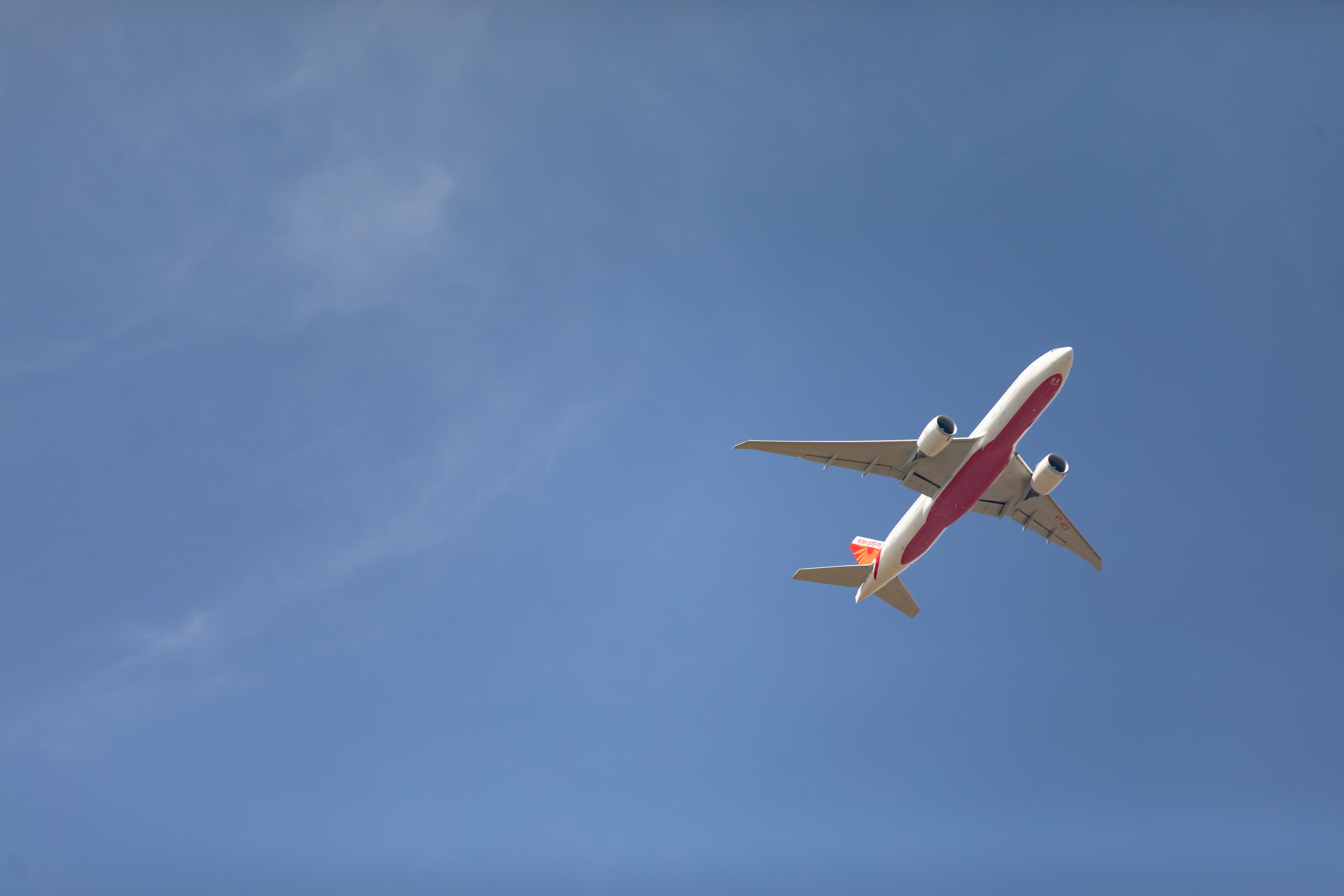 Airplane on Clear Sky · Free Stock Photo