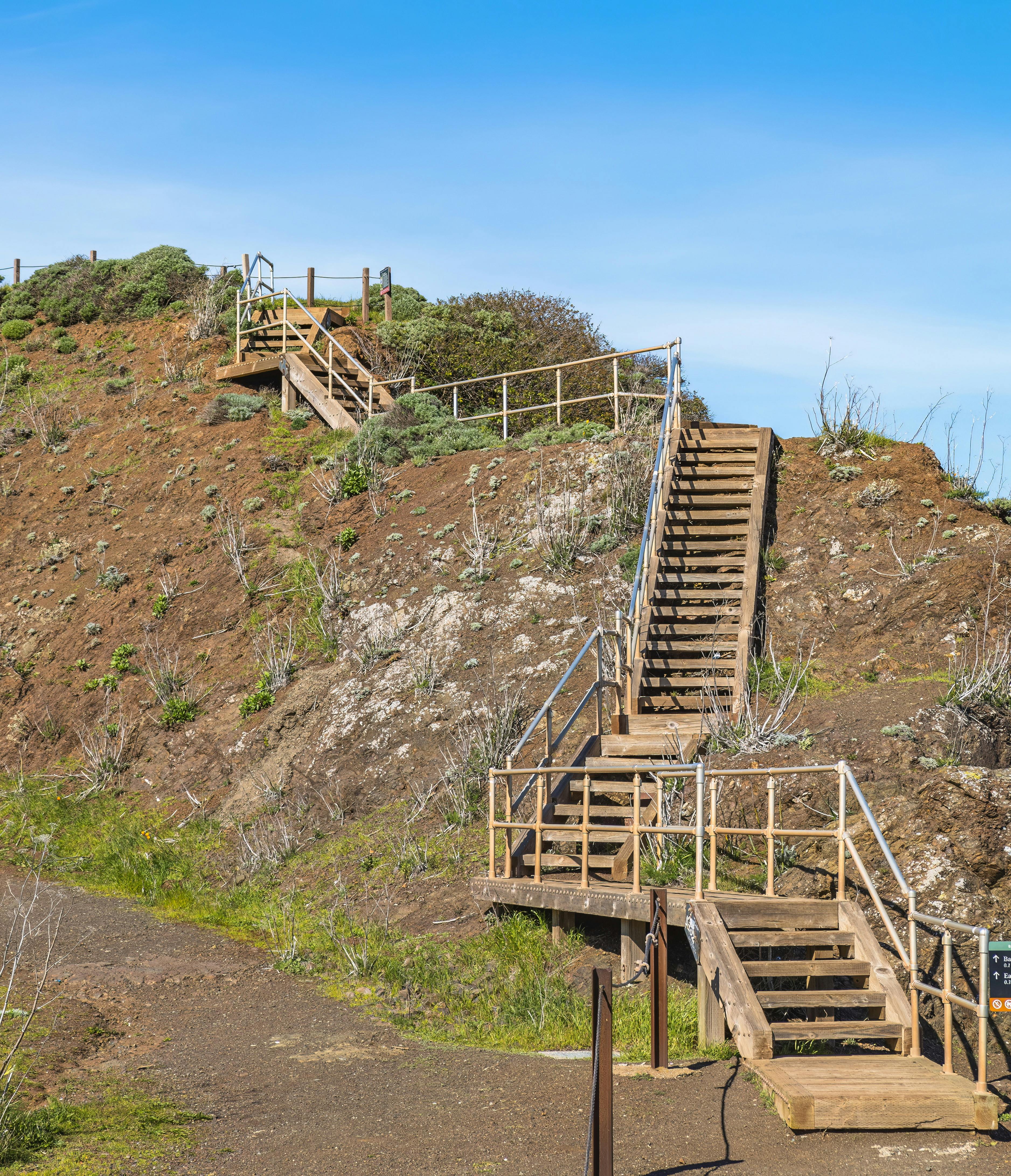 Wooden Stairs on Hill · Free Stock Photo