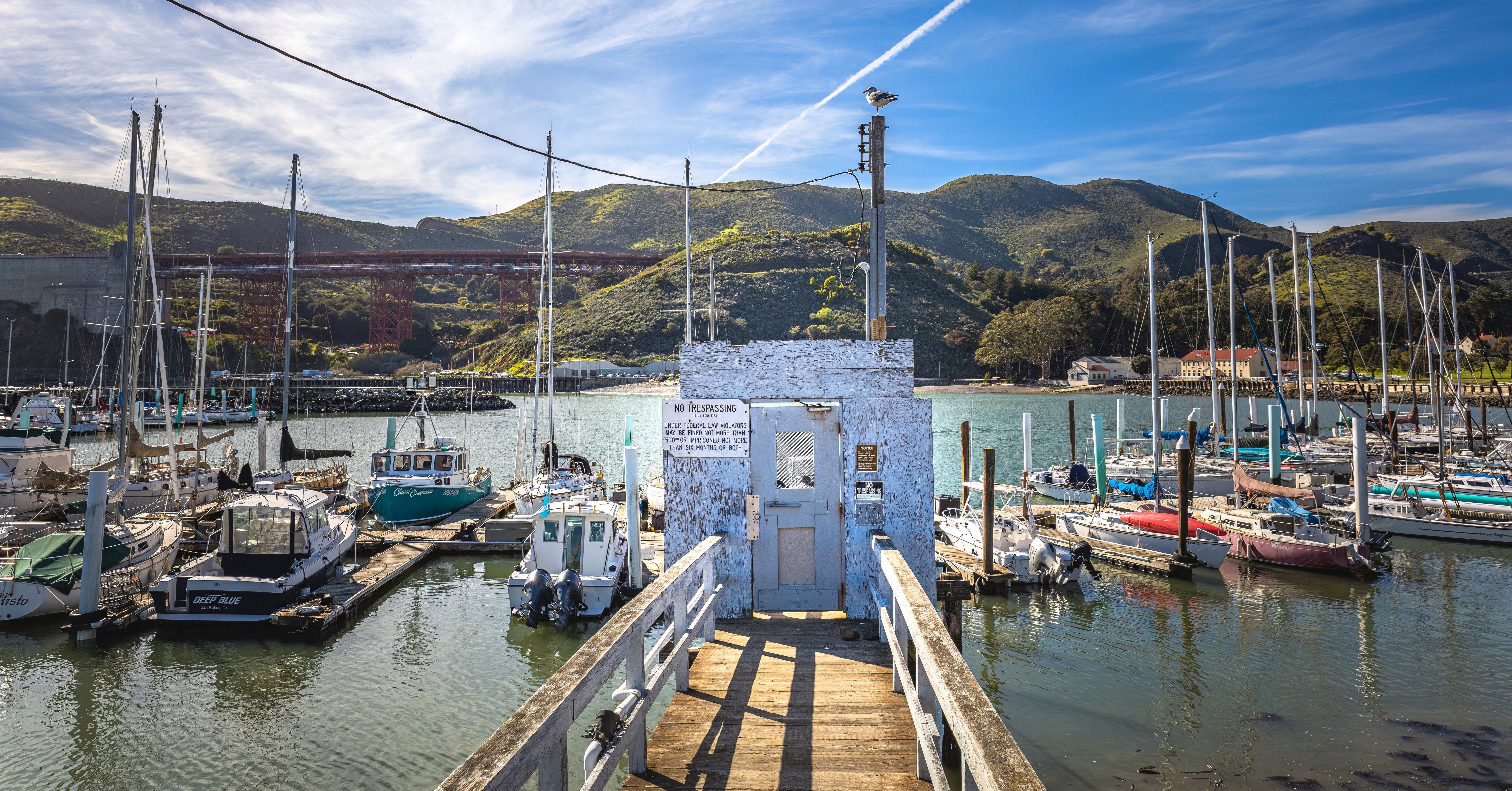 Gate on Jetty in Marina · Free Stock Photo