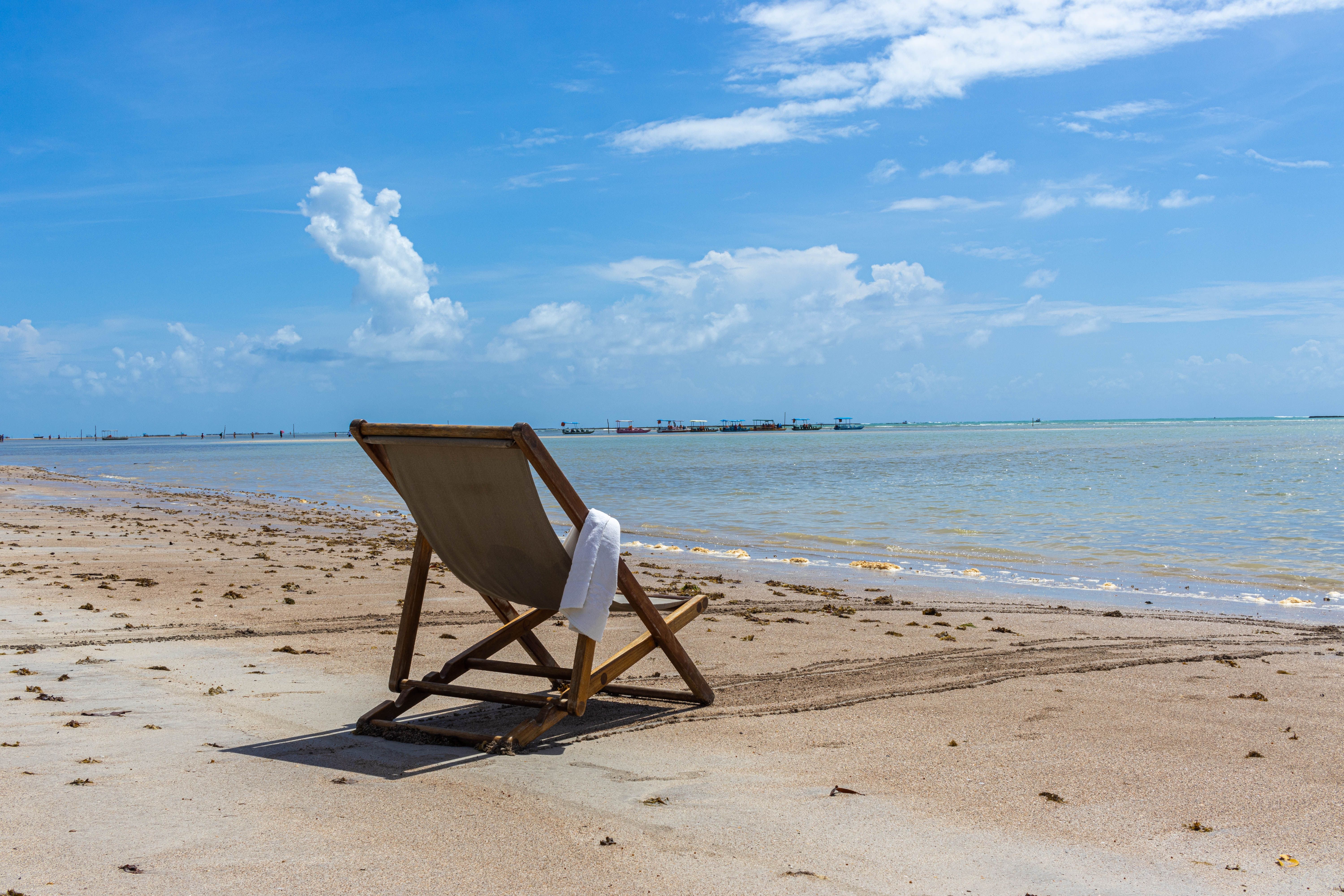 Empty Sunbed on Beach · Free Stock Photo