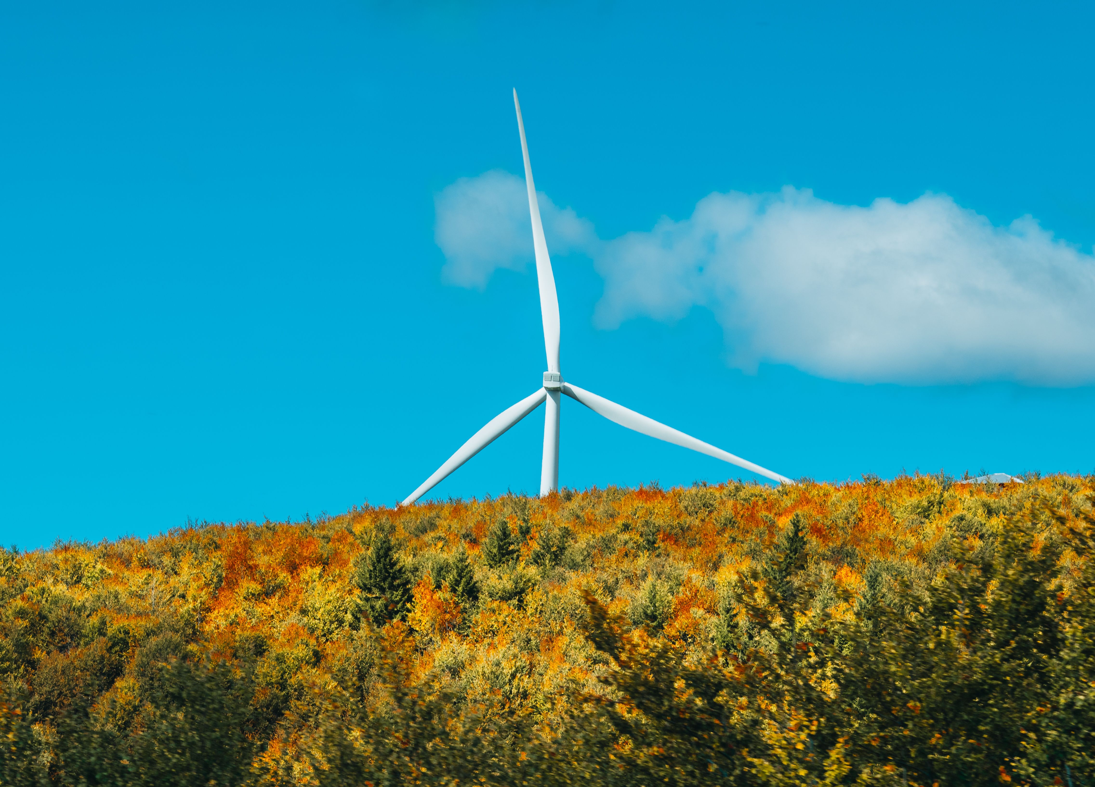 Windmill on Hill against Blue Sky · Free Stock Photo