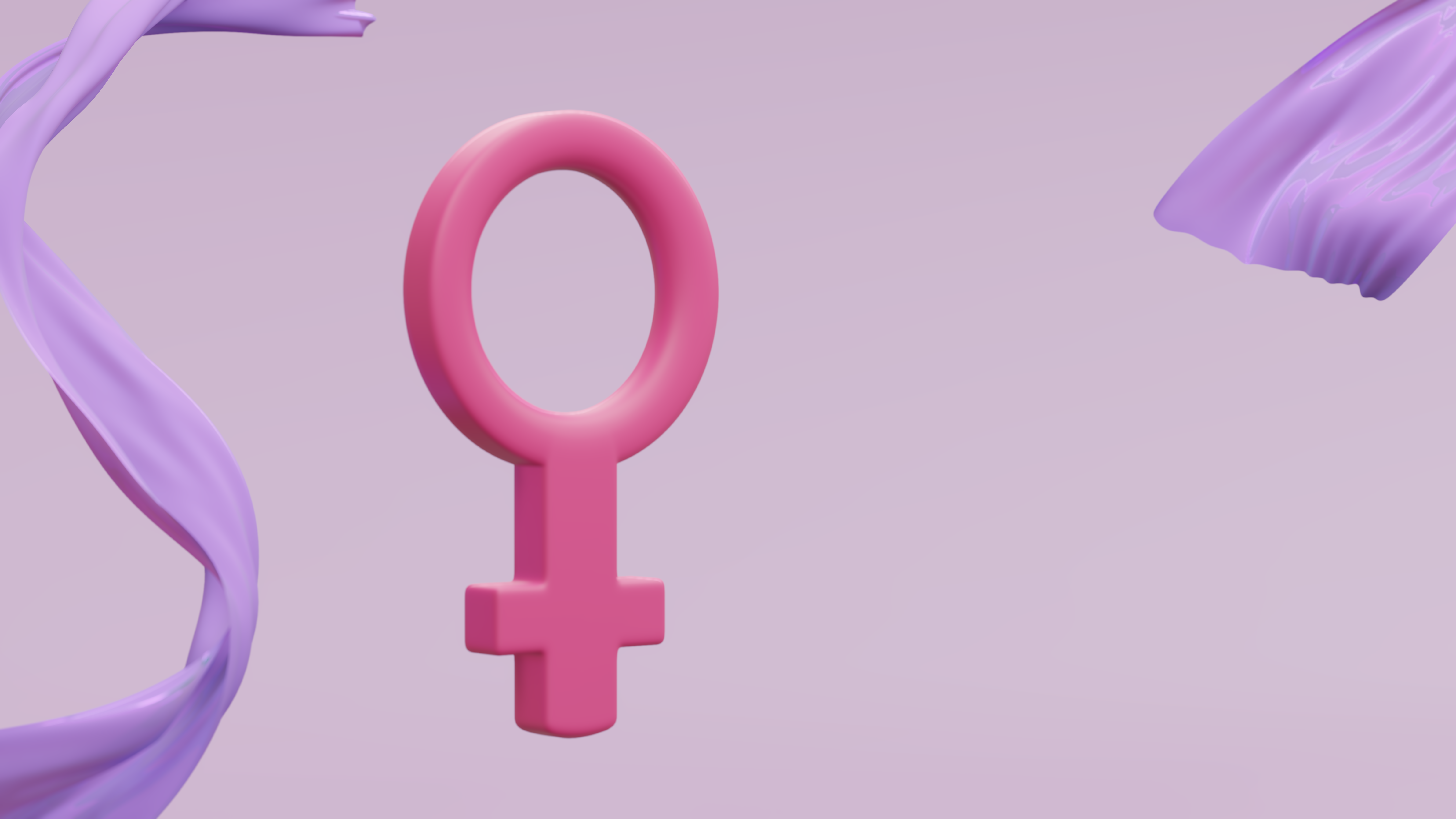 A pink female symbol on a purple background · Free Stock Photo