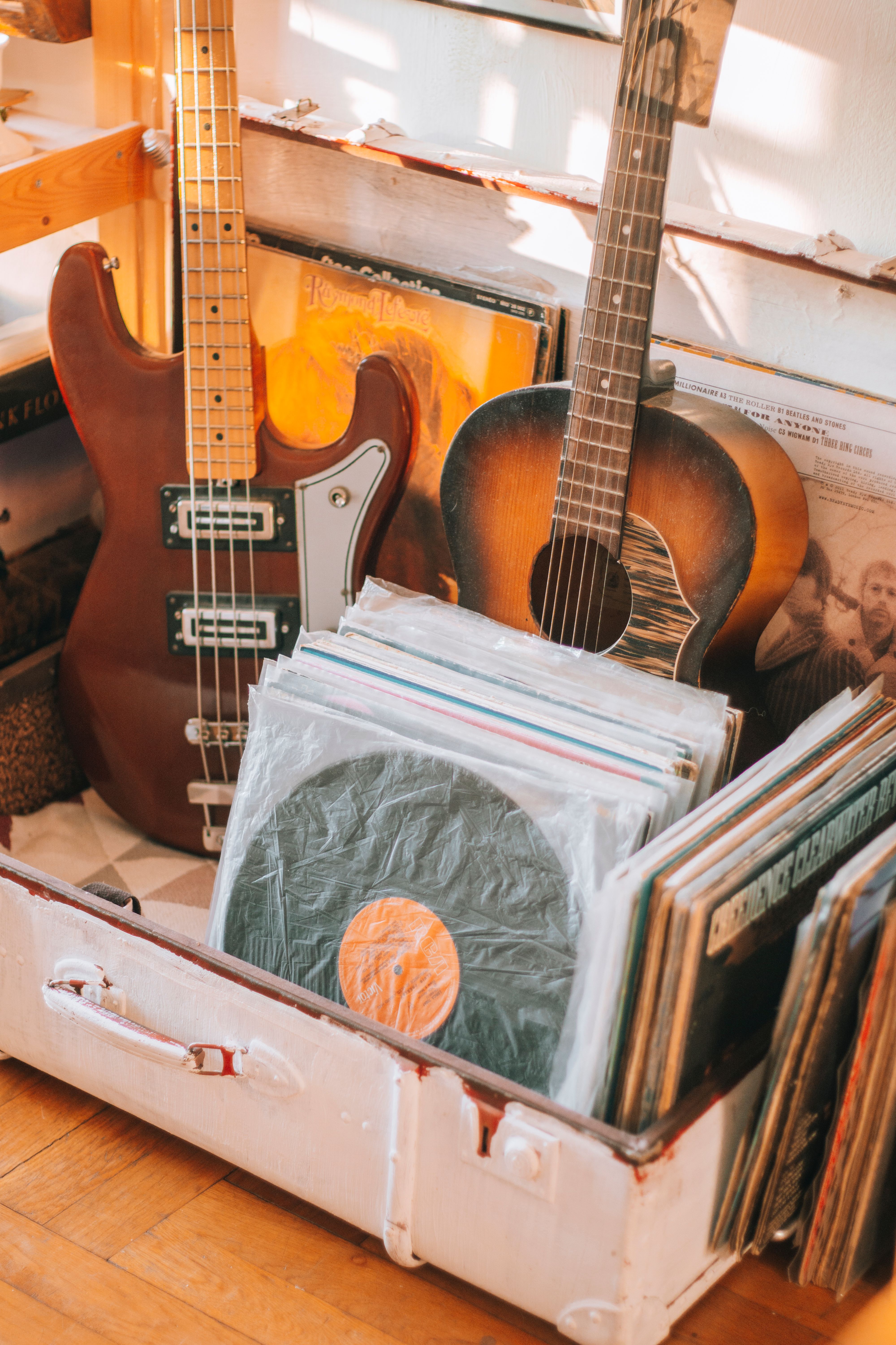 Guitars and CDs · Free Stock Photo