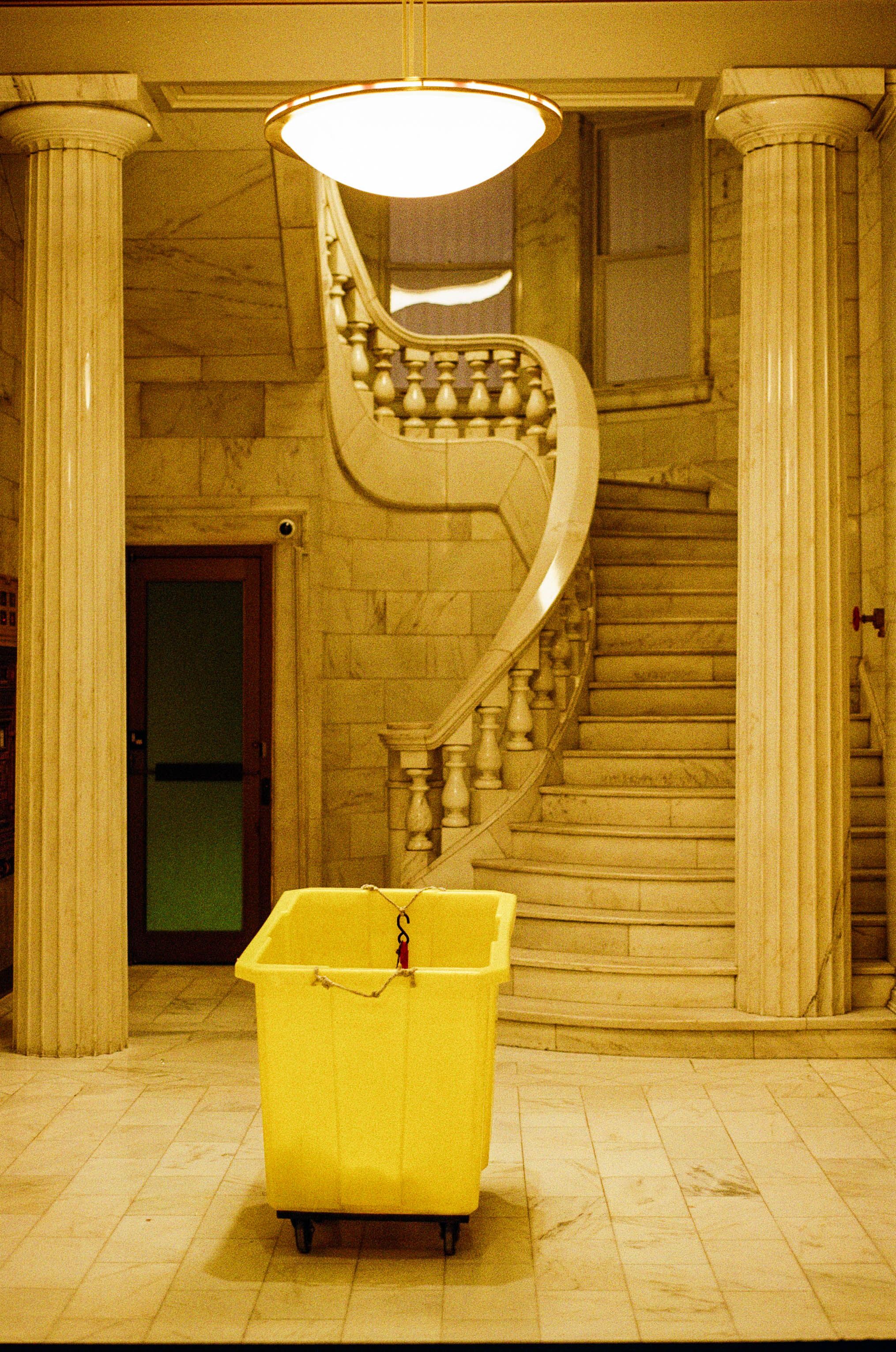Yellow Box in Classic Hallway in Hotel · Free Stock Photo