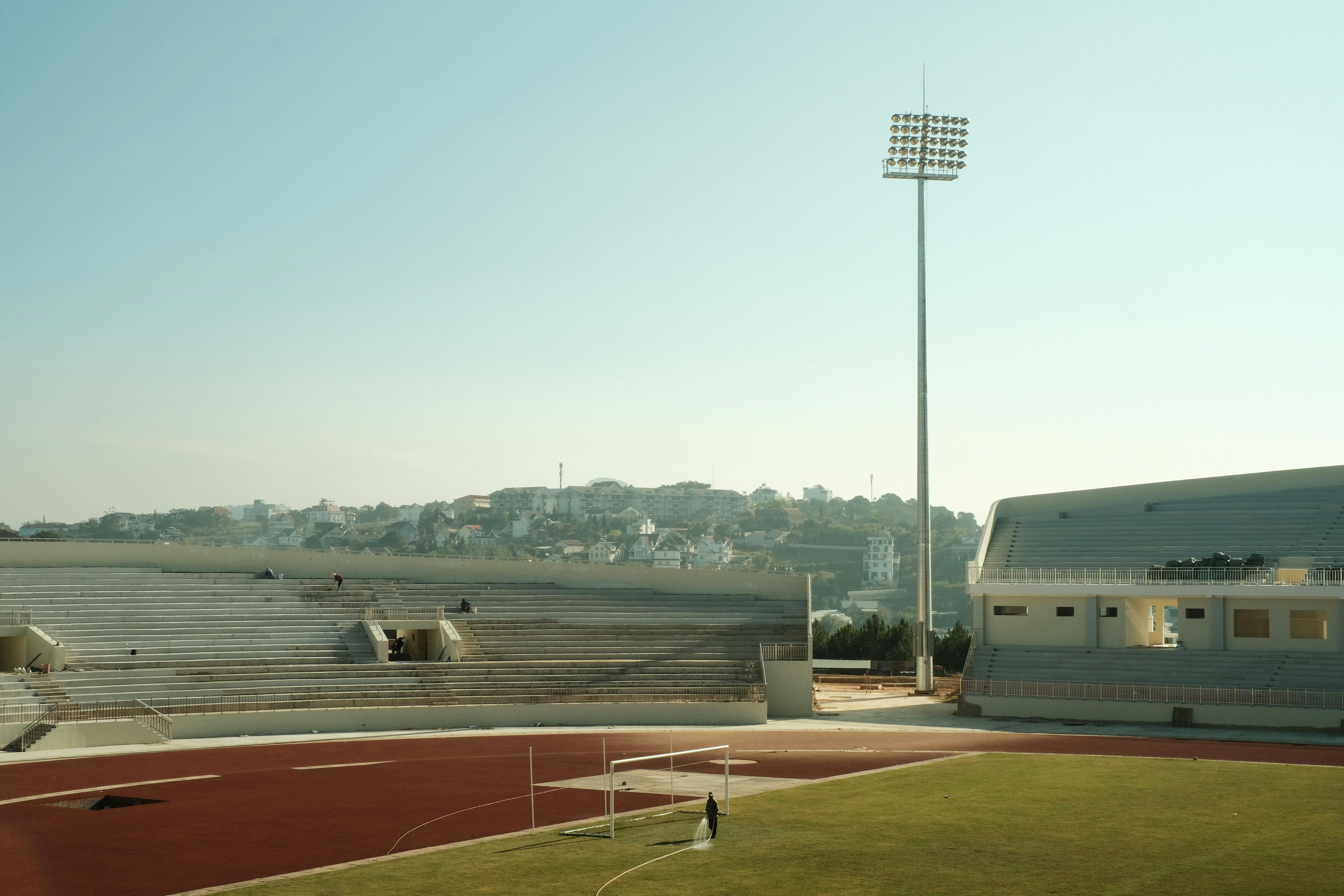 Clear sky over Stadium · Free Stock Photo
