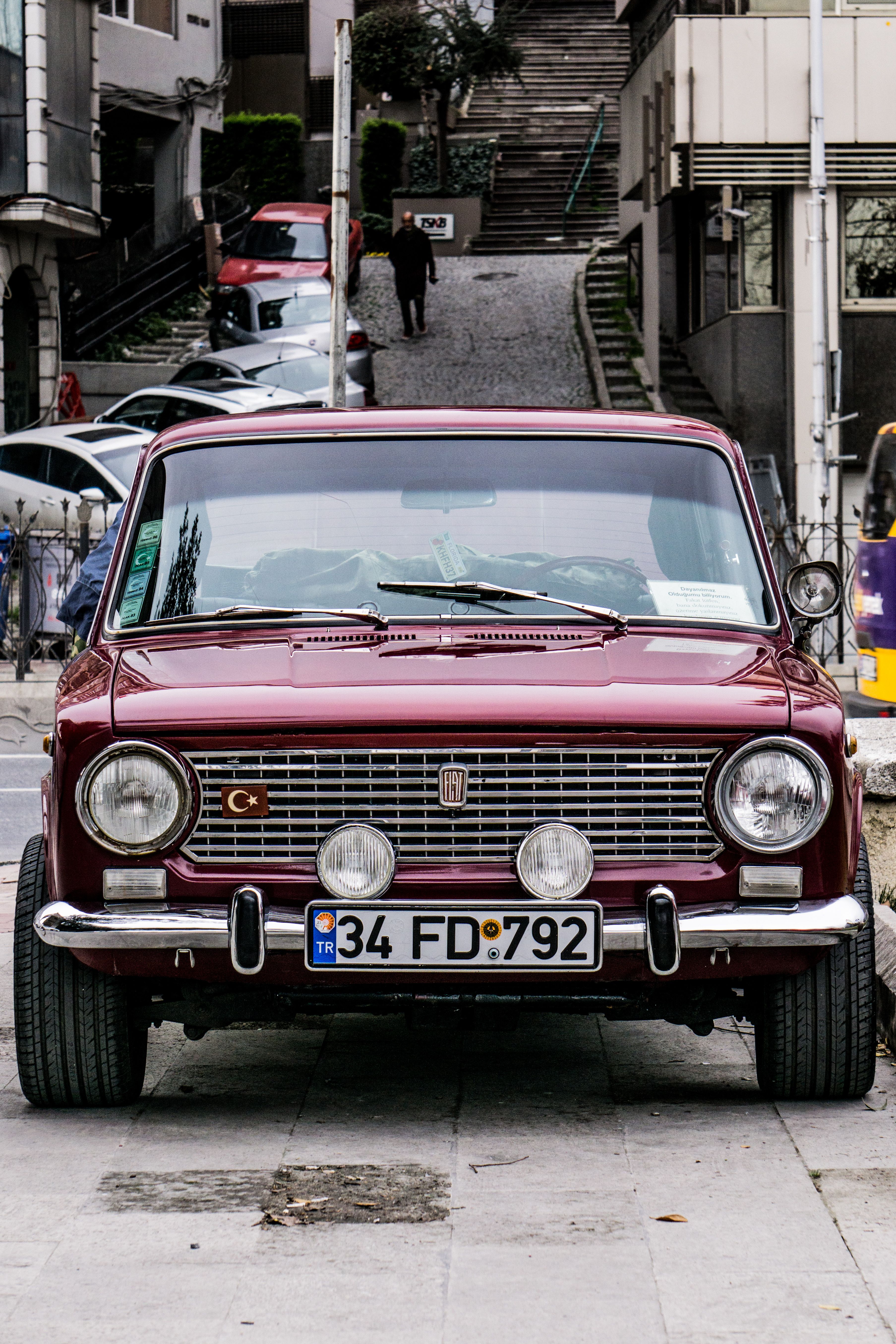 Retro Car on City Street · Free Stock Photo