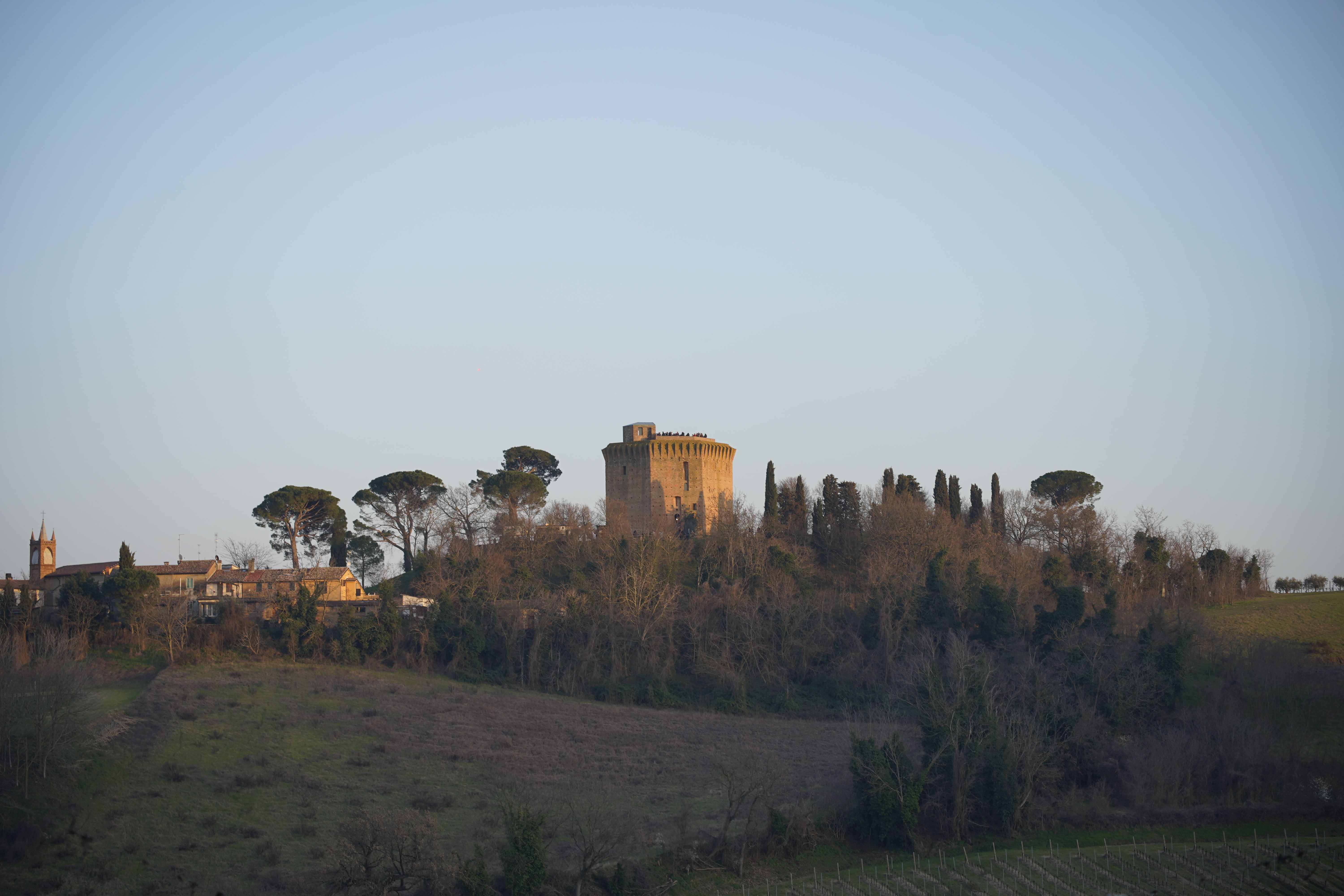 Italian Castle of Torre di Oriolo on the Hill · Free Stock Photo