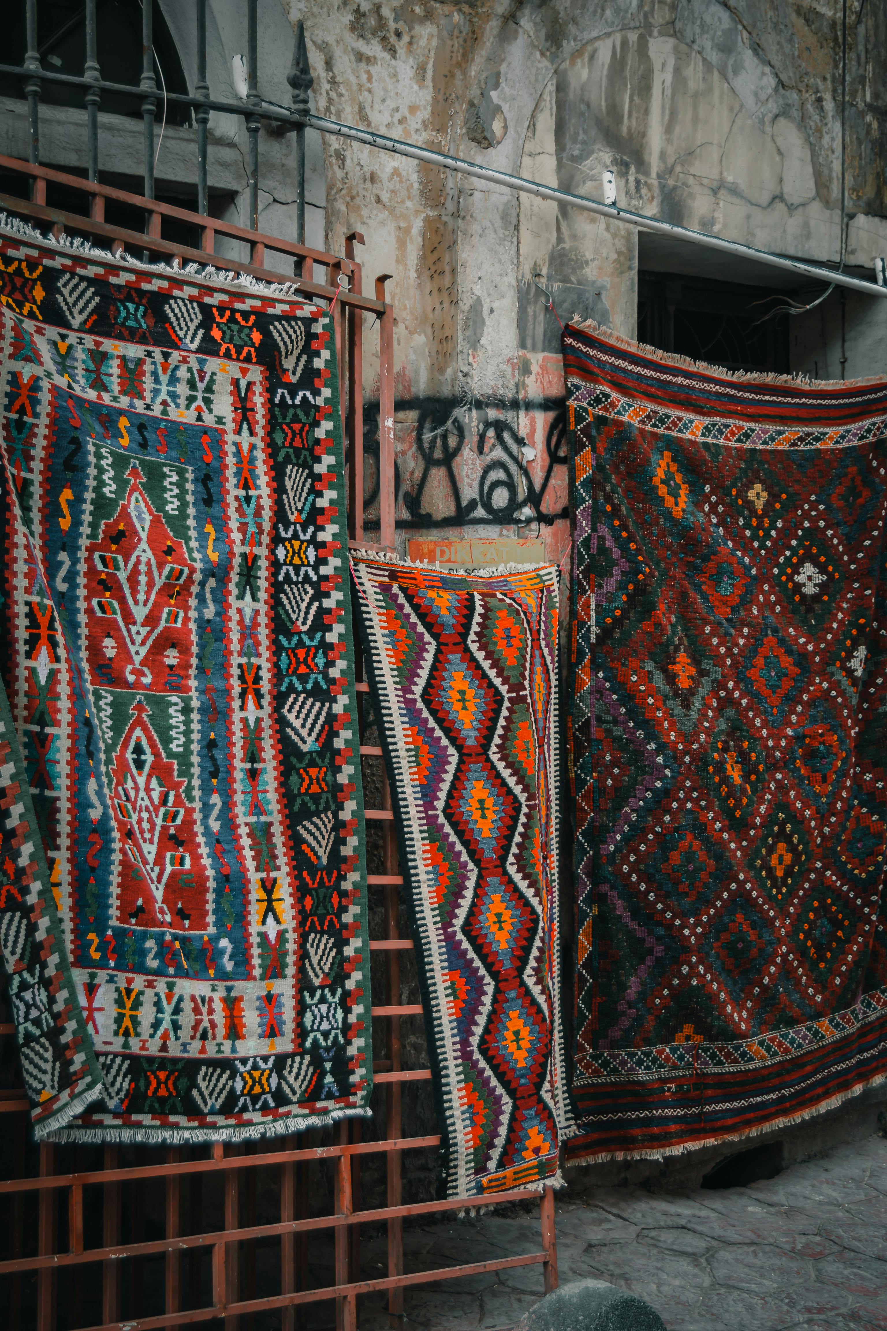 Street Stall with Carpets · Free Stock Photo