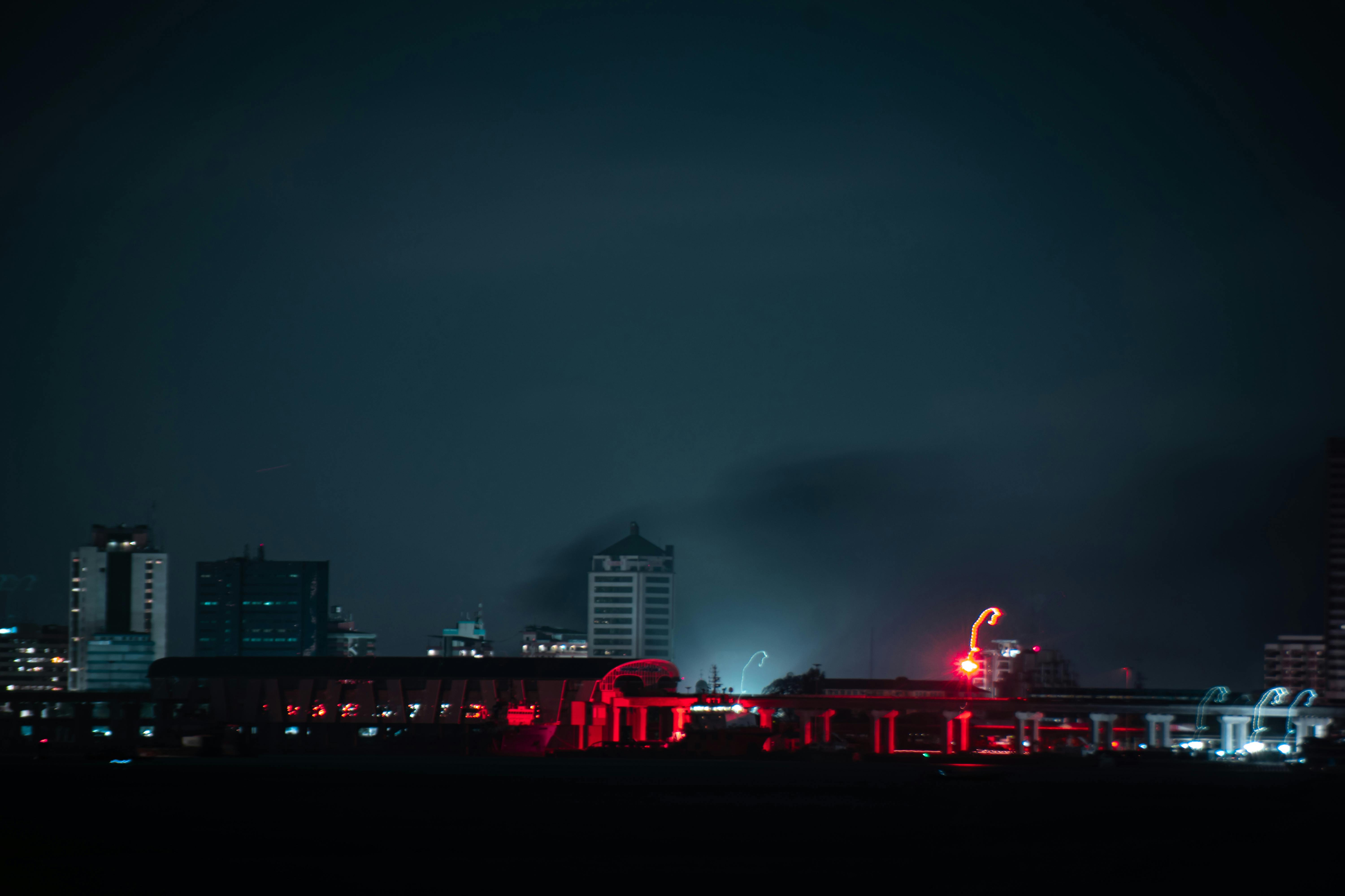 High Rise Buildings during Night Time · Free Stock Photo